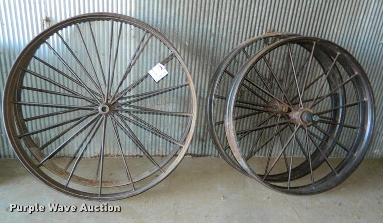 Steel implement wheels in Great Bend, KS | Item DB1194 sold | Purple Wave
