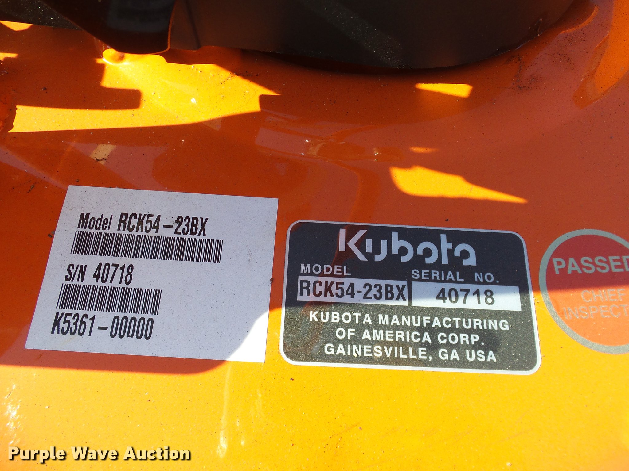 Kubota RCK54-23BX mower deck in Grapevine, TX | Item AZ9297 sold ...