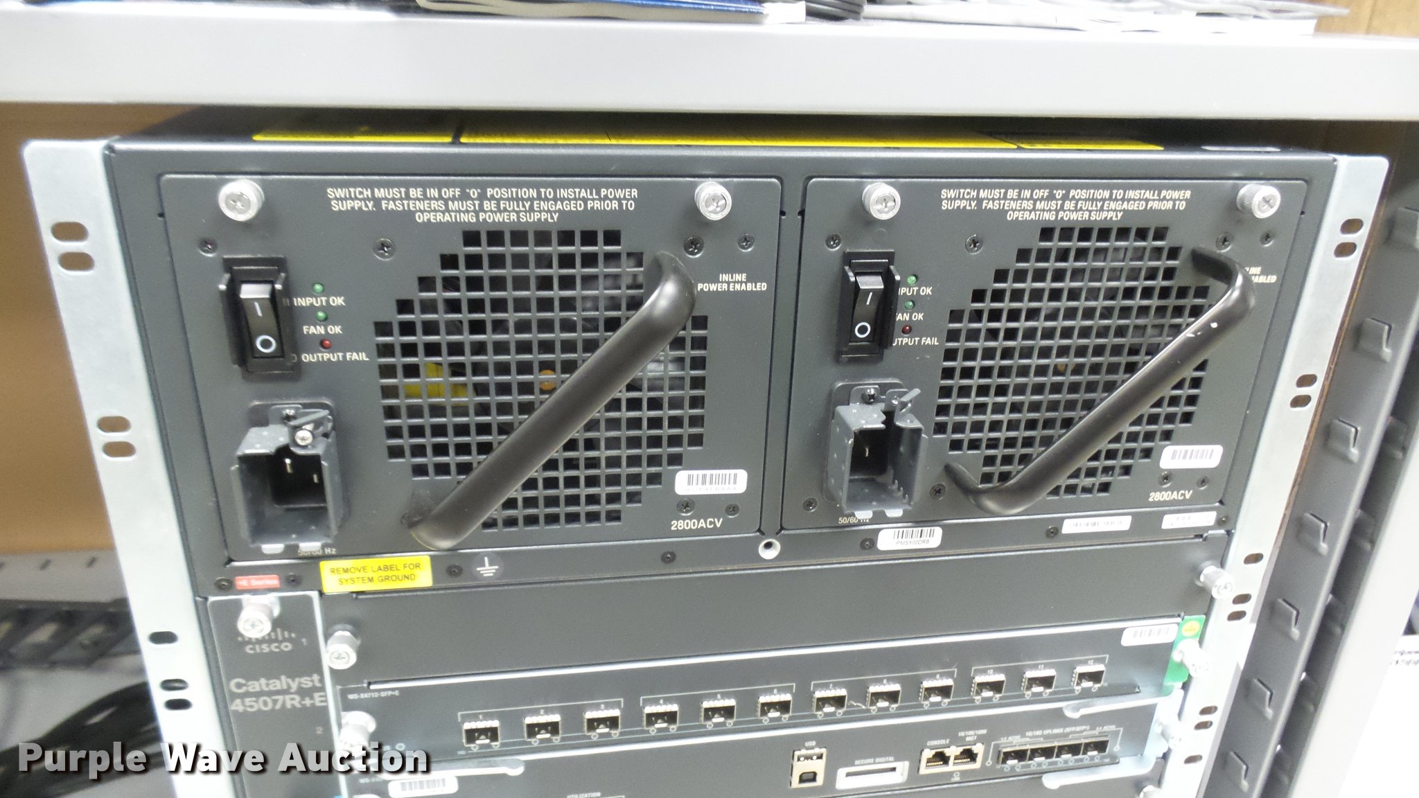 Cisco WS-C4507R+E chassis switch in Newton, KS | Item DX9902 sold ...