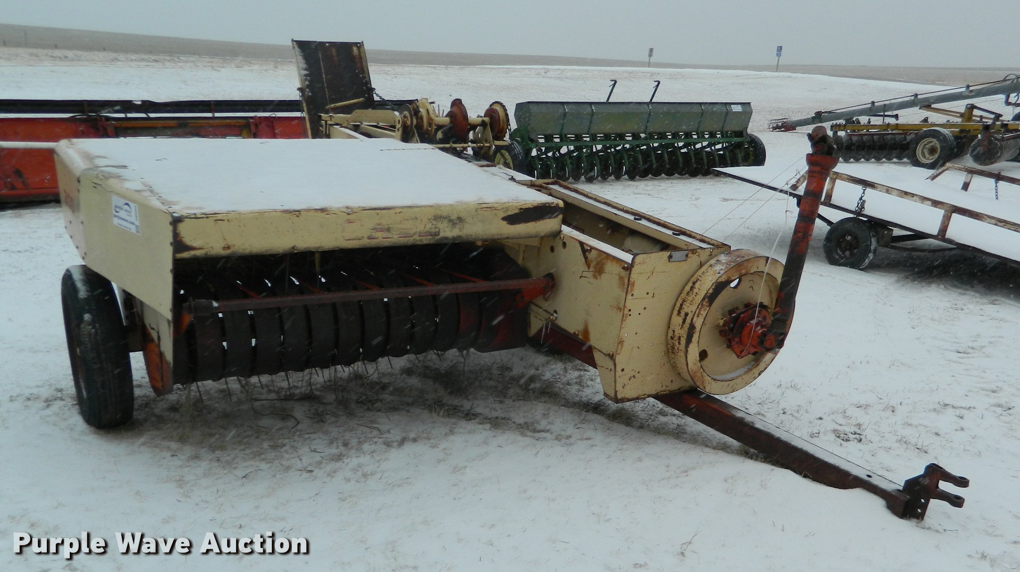 Case 200 small square baler in Goodland, KS | Item DB6660 sold | Purple ...