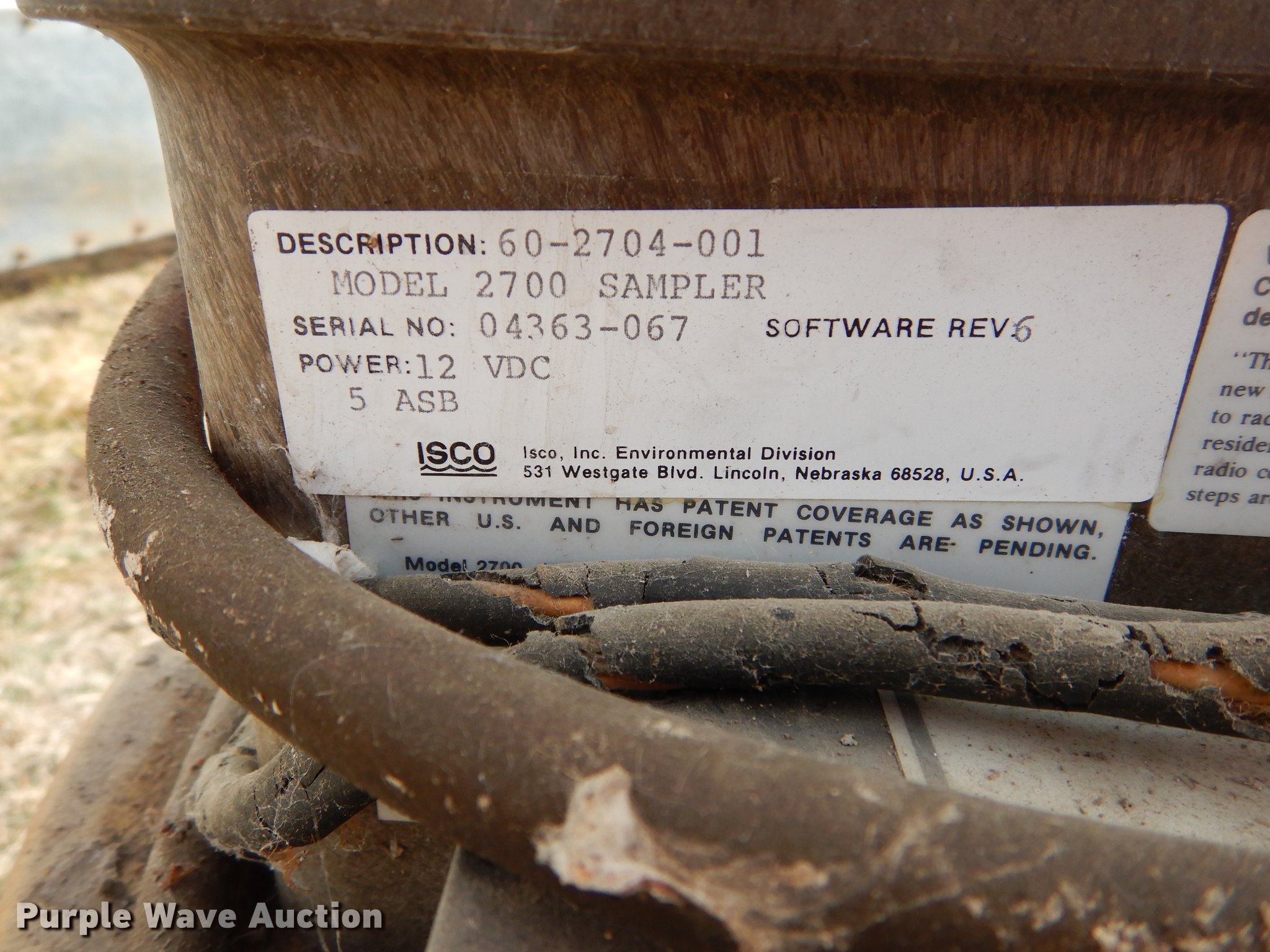 Isco 2700 sampler in Bern, KS | Item EN9042 sold | Purple Wave