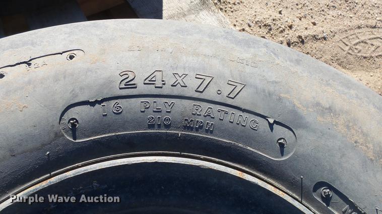 (3) Goodyear 24x7.7 tires and wheels in Kinsley, KS | Item EA9850 sold ...