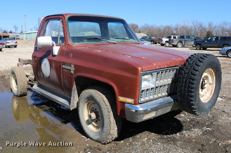 1982 Chevrolet K20 pickup truck chassis in Eureka, KS | Item DB6562 ...