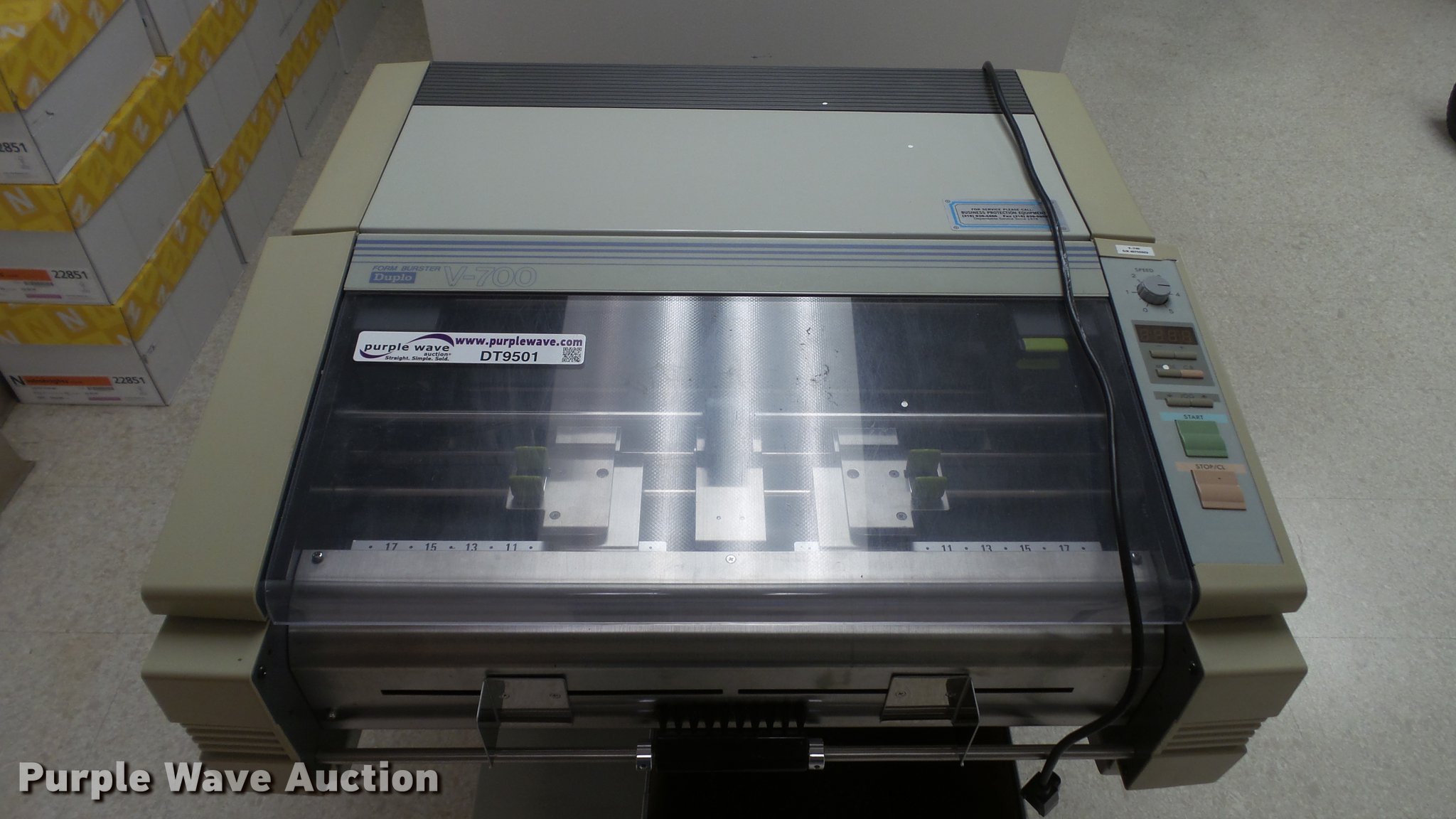 Duplo V700 form burster in Pratt, KS | Item DT9501 sold | Purple Wave