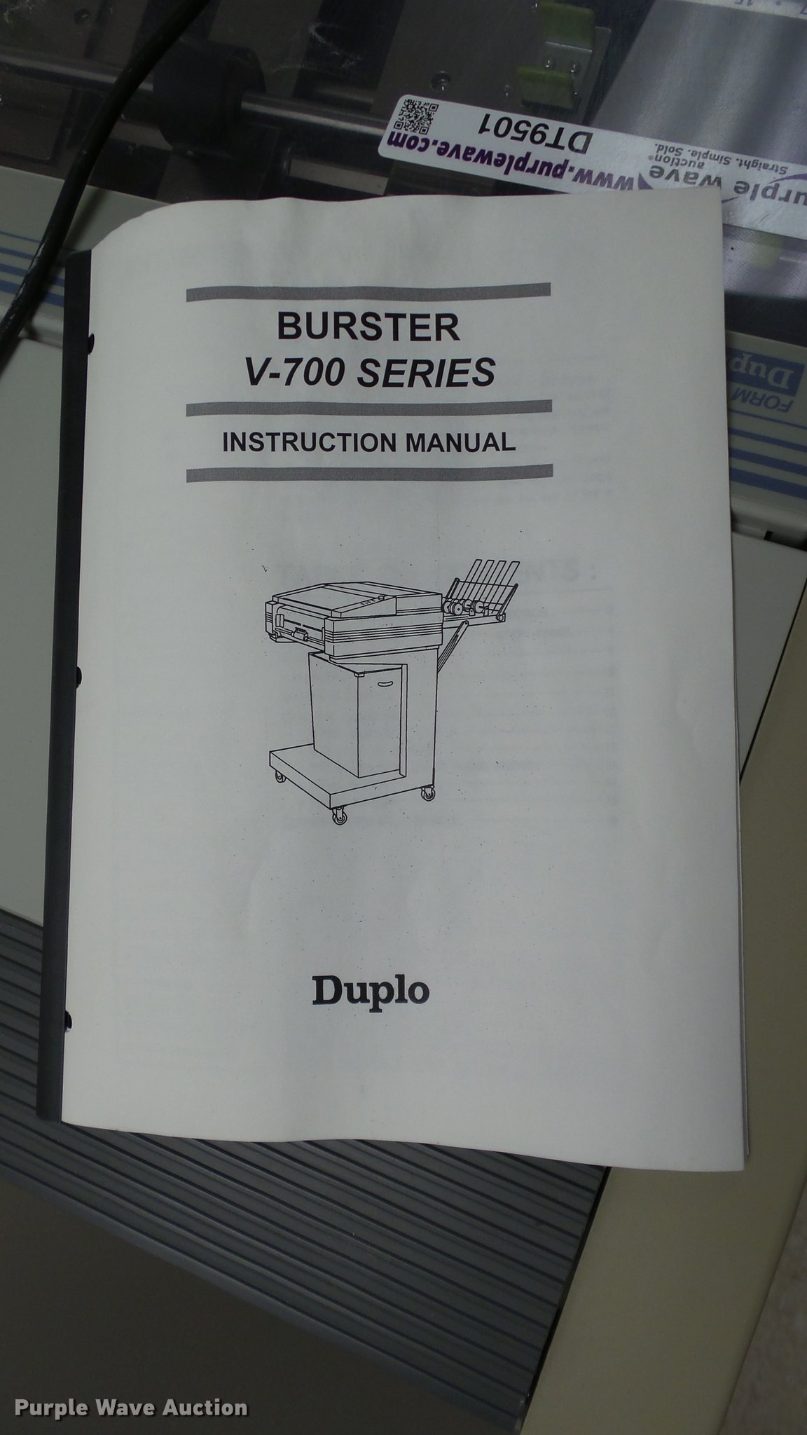 Duplo V700 form burster in Pratt, KS | Item DT9501 sold | Purple Wave