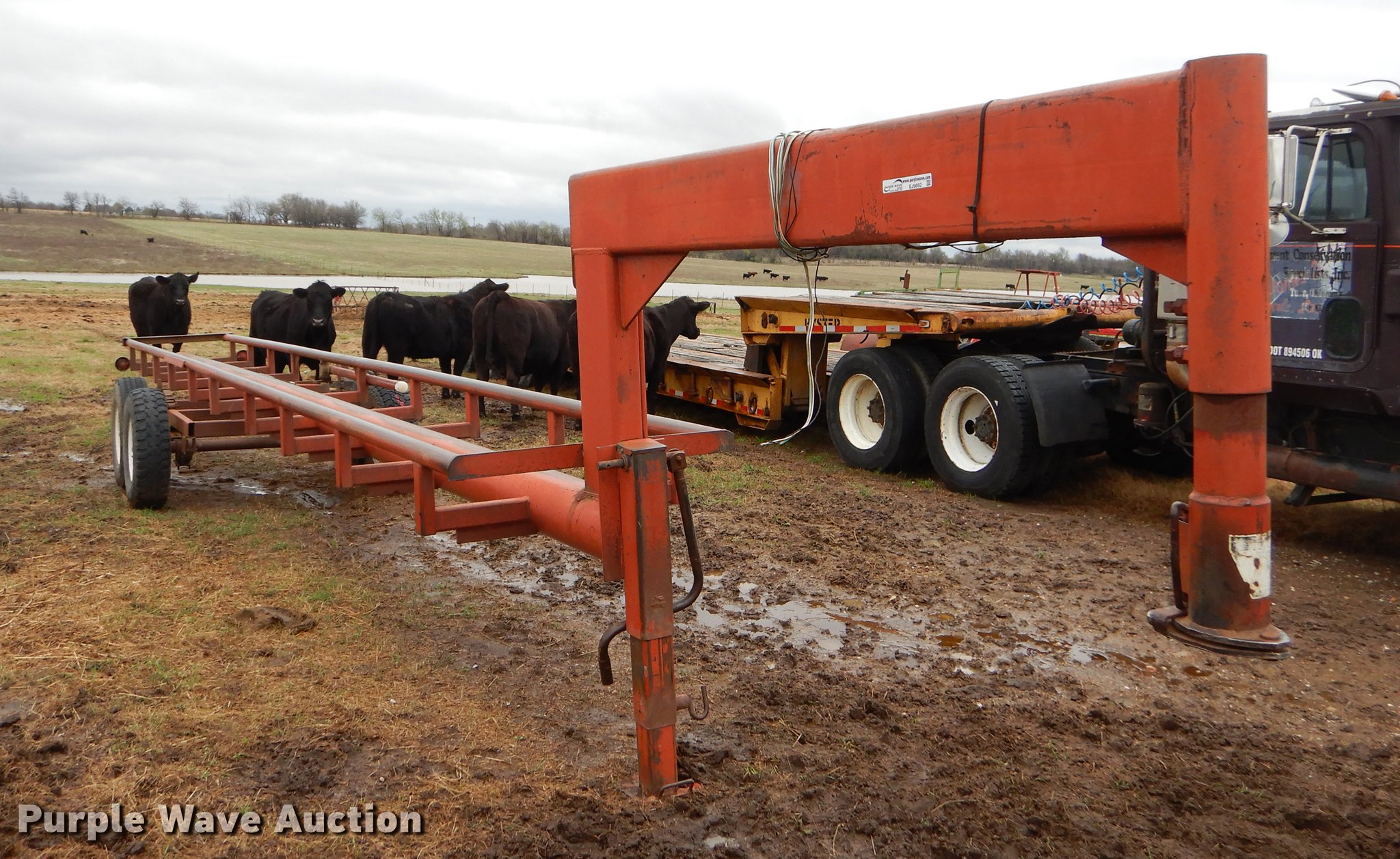 Hay bale trailer in Coalgate, OK | Item EJ9892 sold | Purple Wave