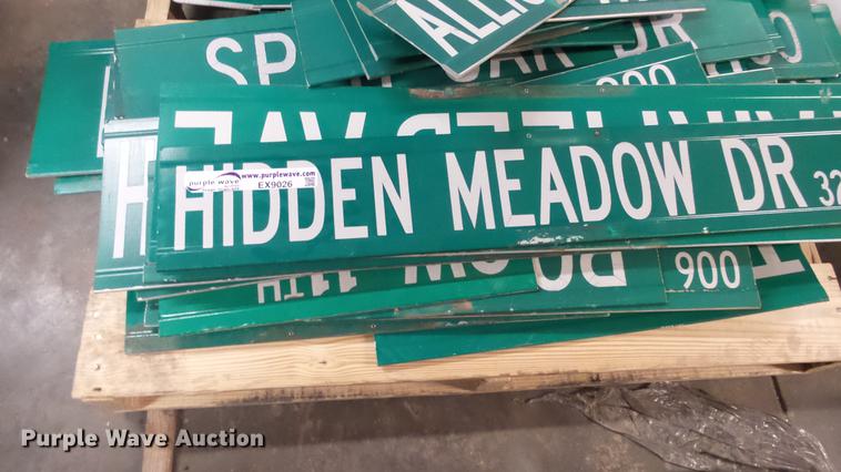 Approximately 40 street signs in Newton, KS | Item EX9026 sold | Purple ...