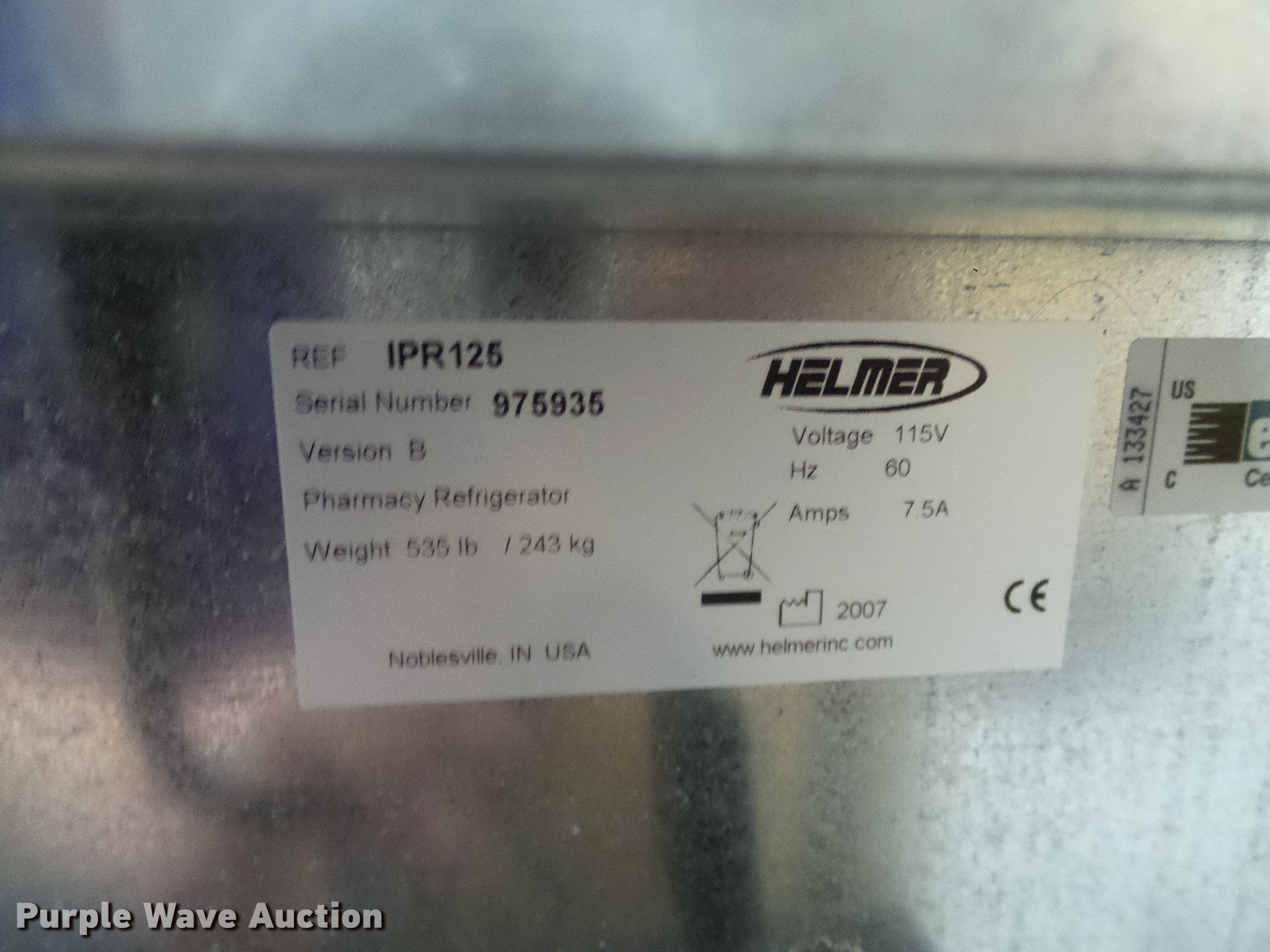 (3) Helmer IPR125 Version B pharmacy refrigerators in Norman, OK | Item ...
