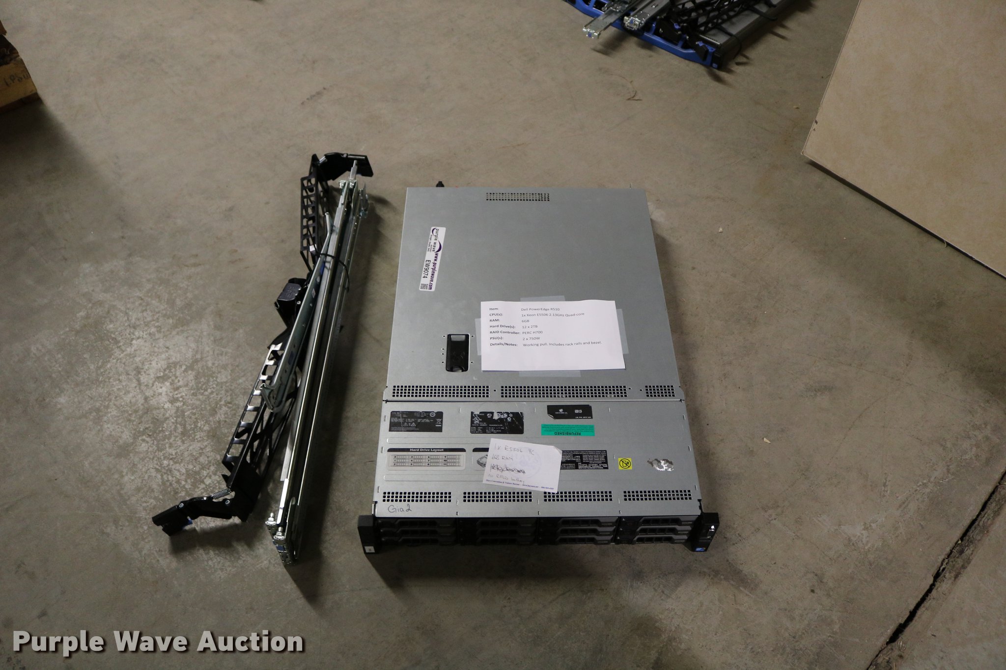 Dell PowerEdge R510 server in Hays, KS | Item EW9074 sold | Purple Wave