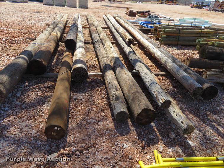 (5) bundles utility poles in Freedom, OK | Item DI9957 sold | Purple Wave
