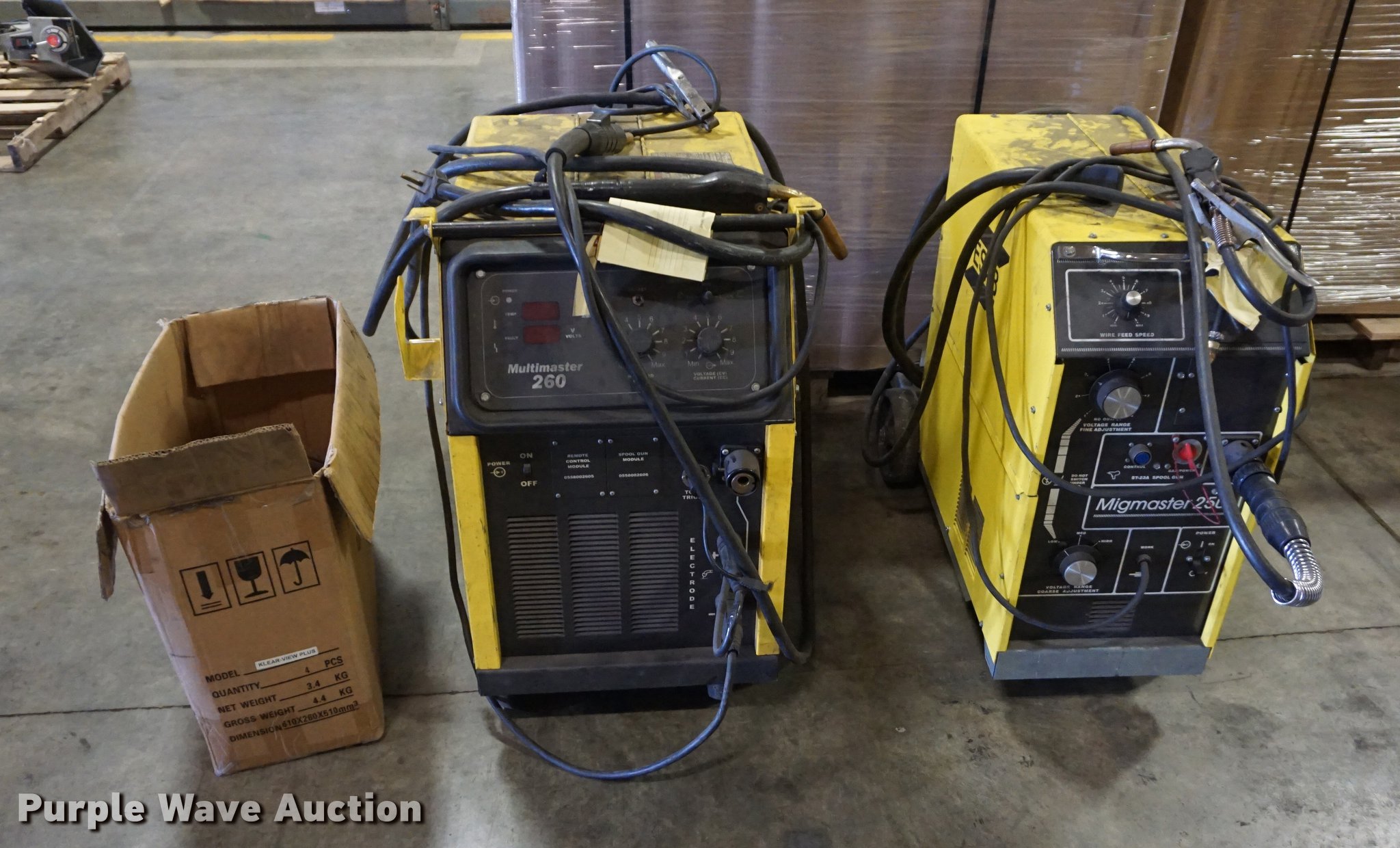 (2) Esab mig welders in Lansing, KS | Item EJ9454 sold | Purple Wave