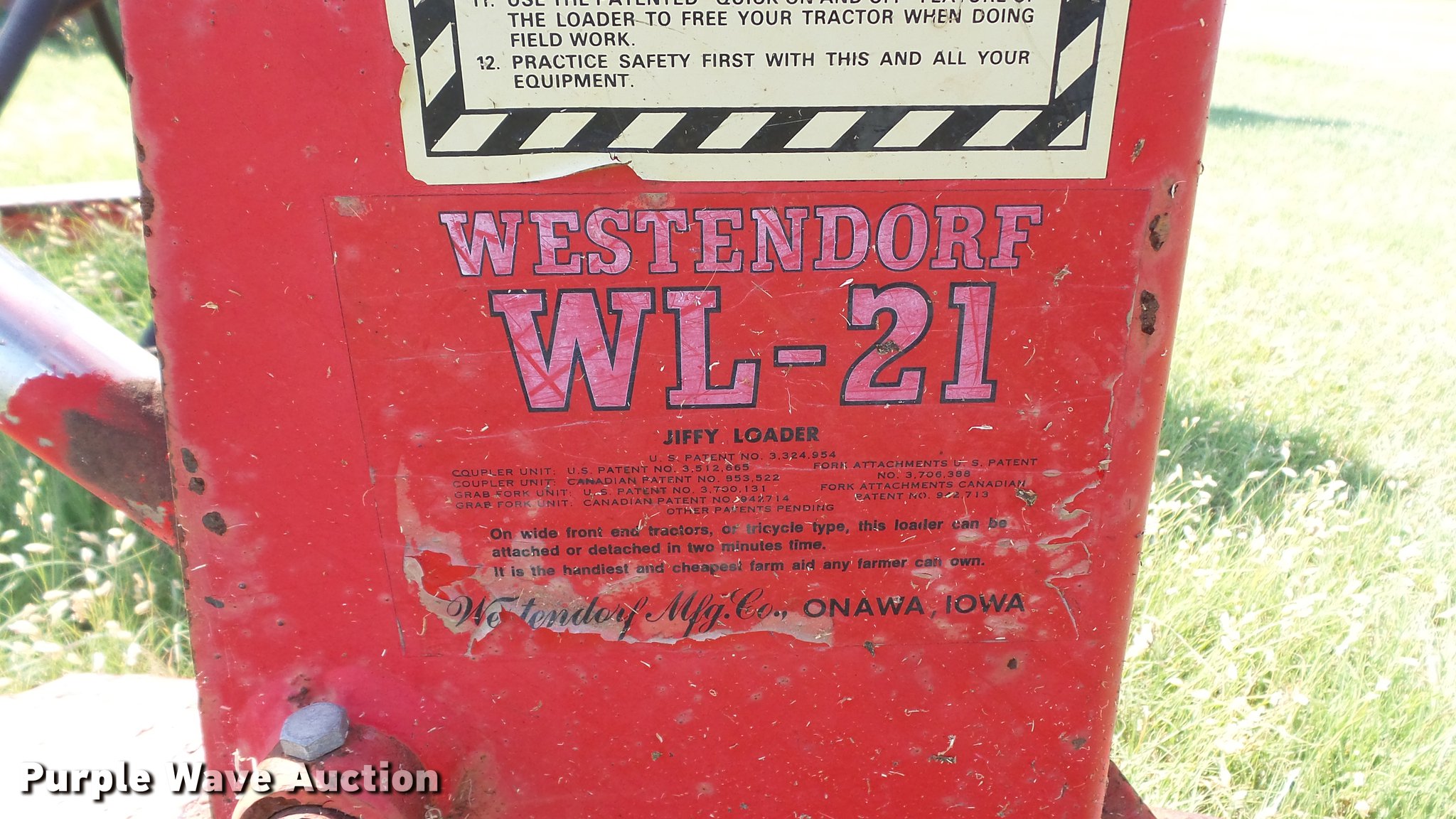 Westendorf WL-21 loader in Lake City, KS | Item DC4181 sold | Purple Wave