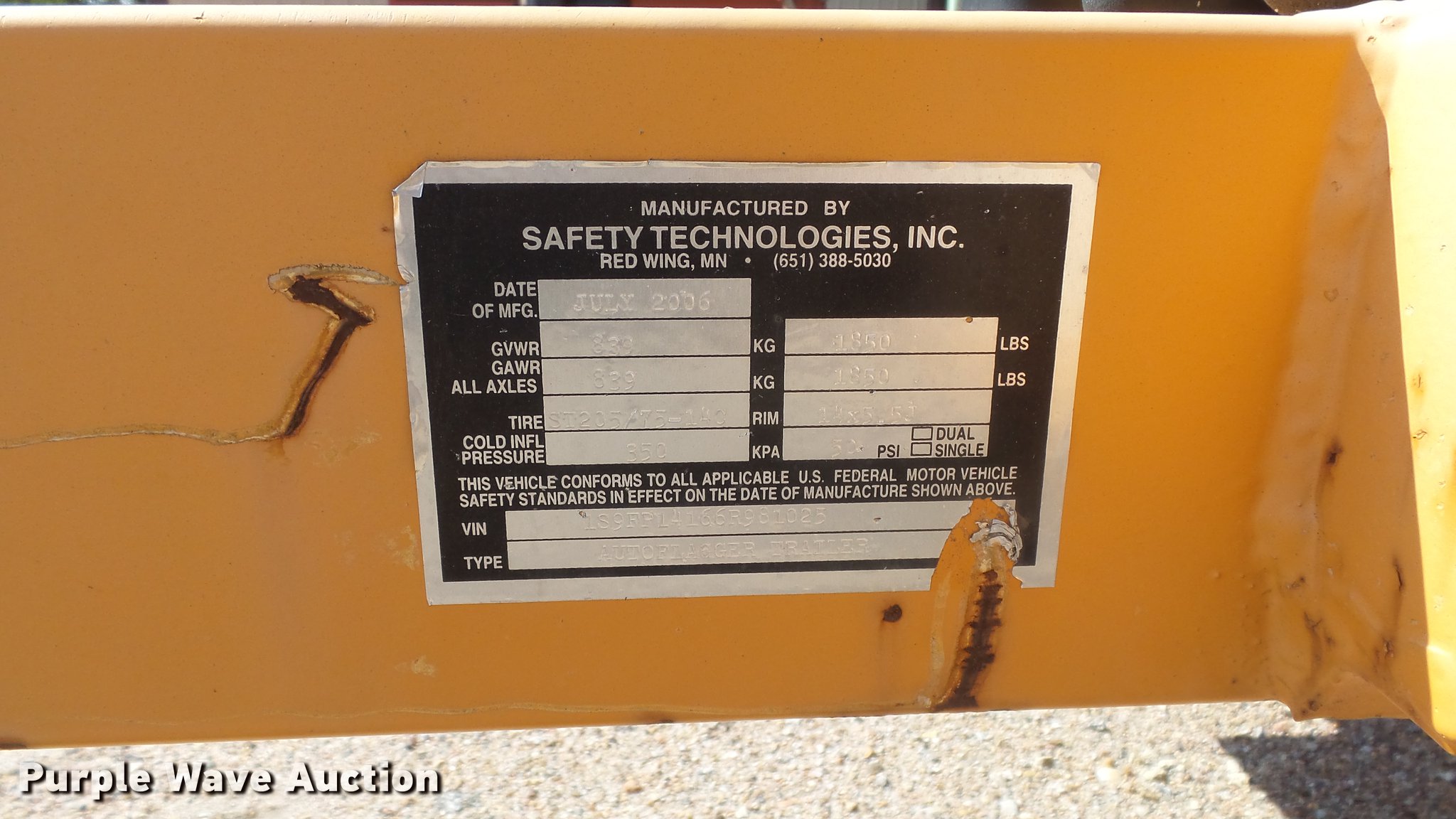 Safety Technologies auto flagger trailer in Bel Aire, KS | Item ET9433 ...