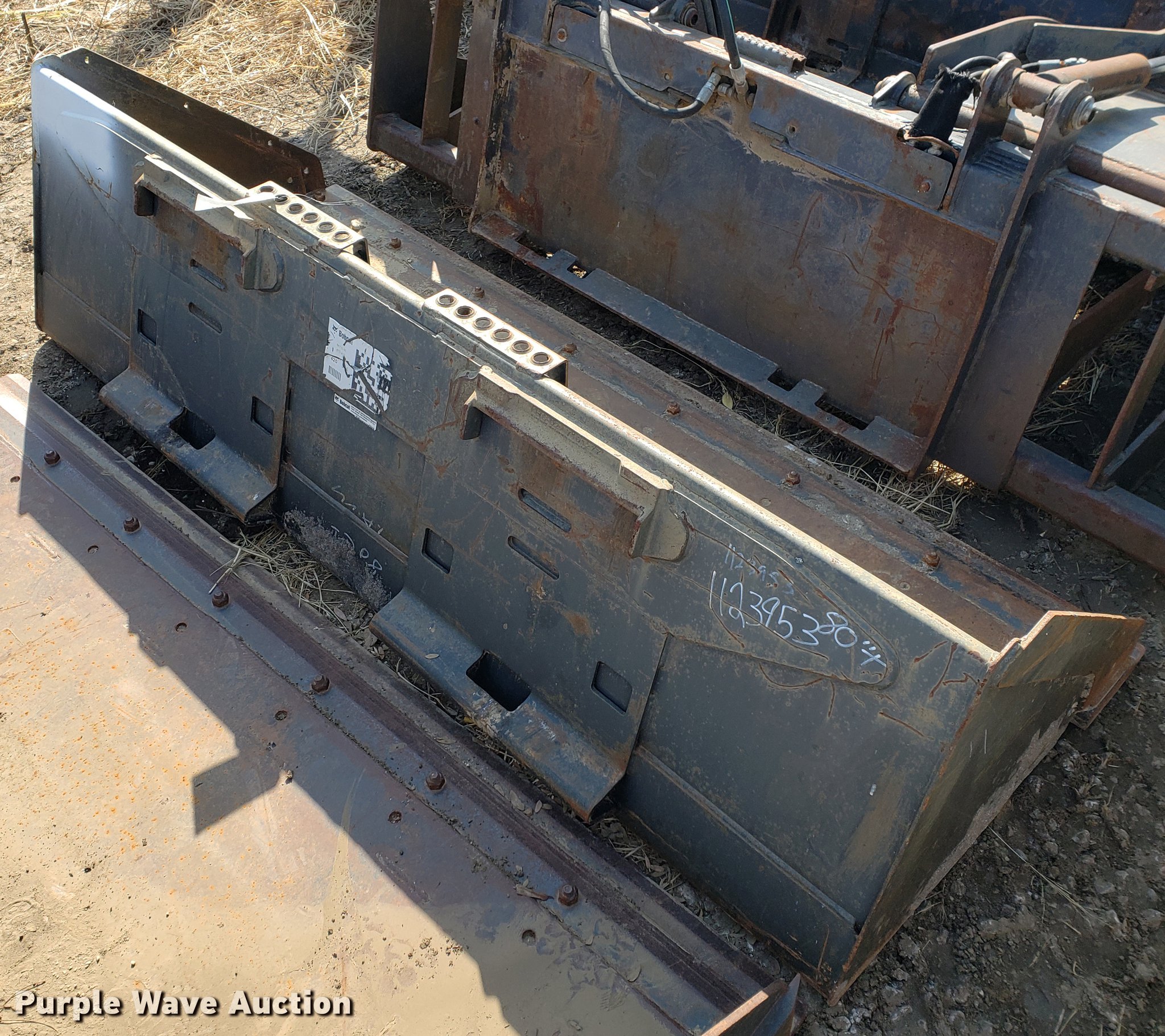 Bobcat 80"W skid steer bucket in Olathe, KS | Item EF9911 sold | Purple ...
