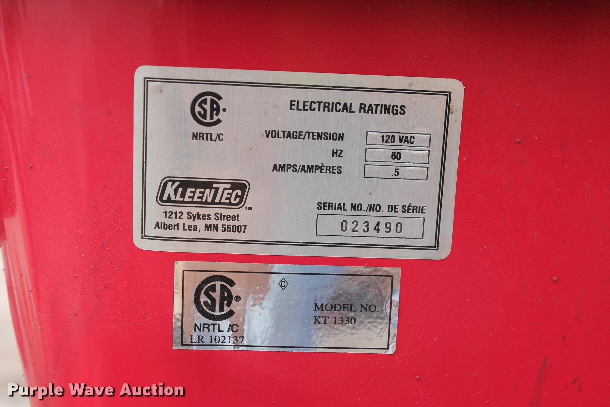 Kleen Tech KT1330 parts washer in Edmond, OK | Item FE9515 sold ...