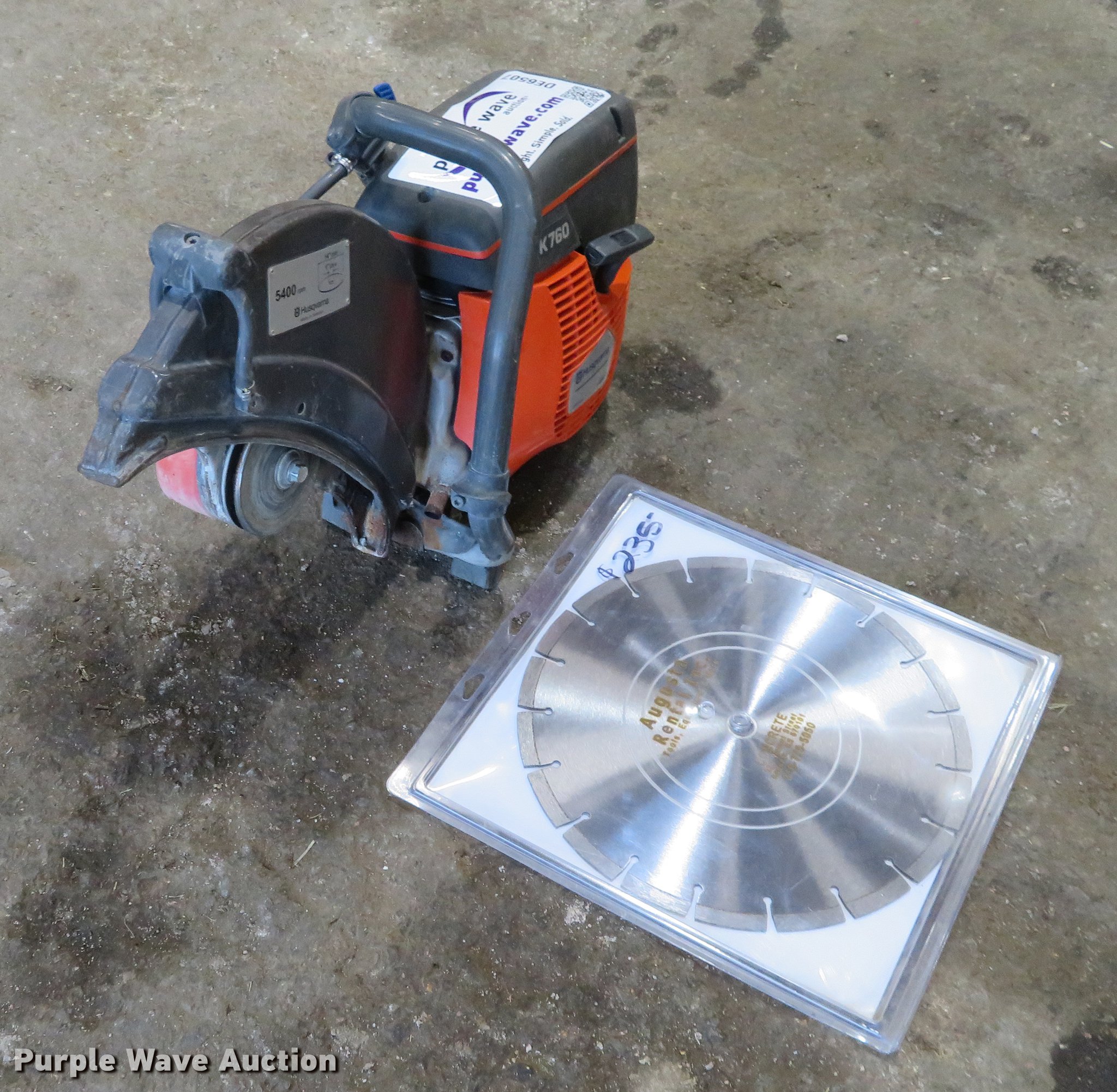 Husqvarna K760 Quicke saw in Augusta, KS | Item DE6507 sold | Purple Wave
