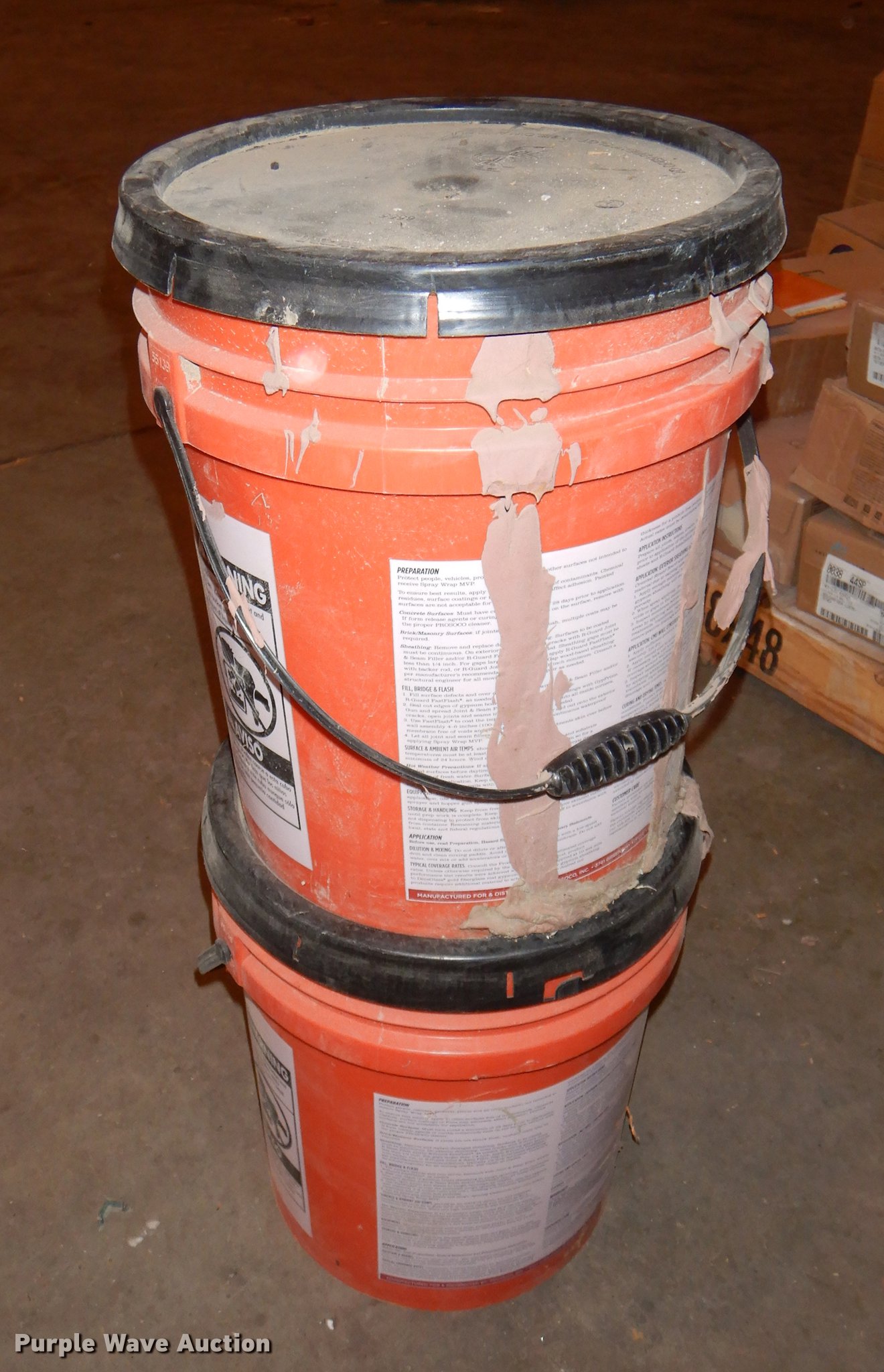 (2) 57 lbs buckets of R-Guard spray wrap MVP in Holton, KS | Item ...