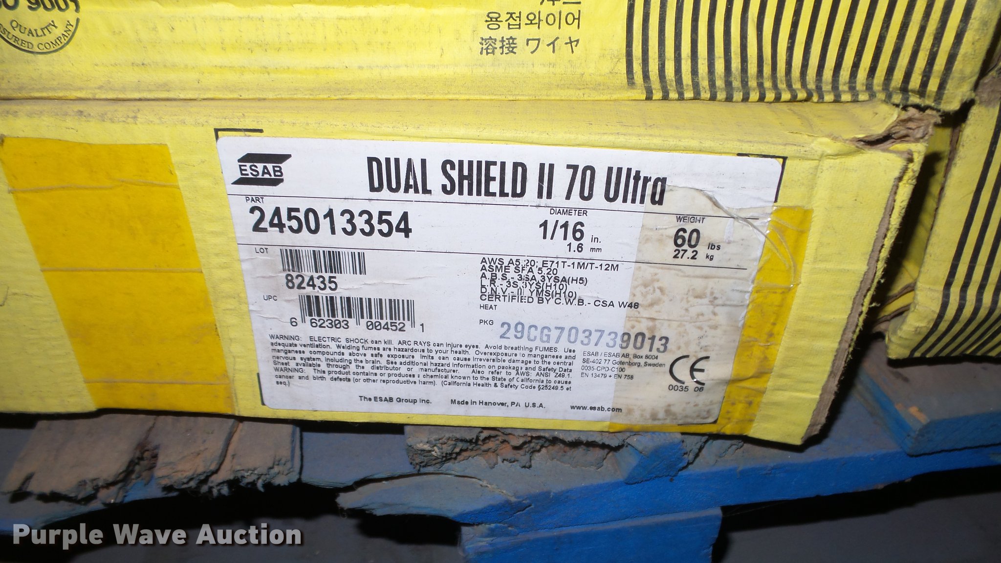 (24) boxes of Esab Dual Shield II 70 Ultra welding wire in Wichita, KS ...