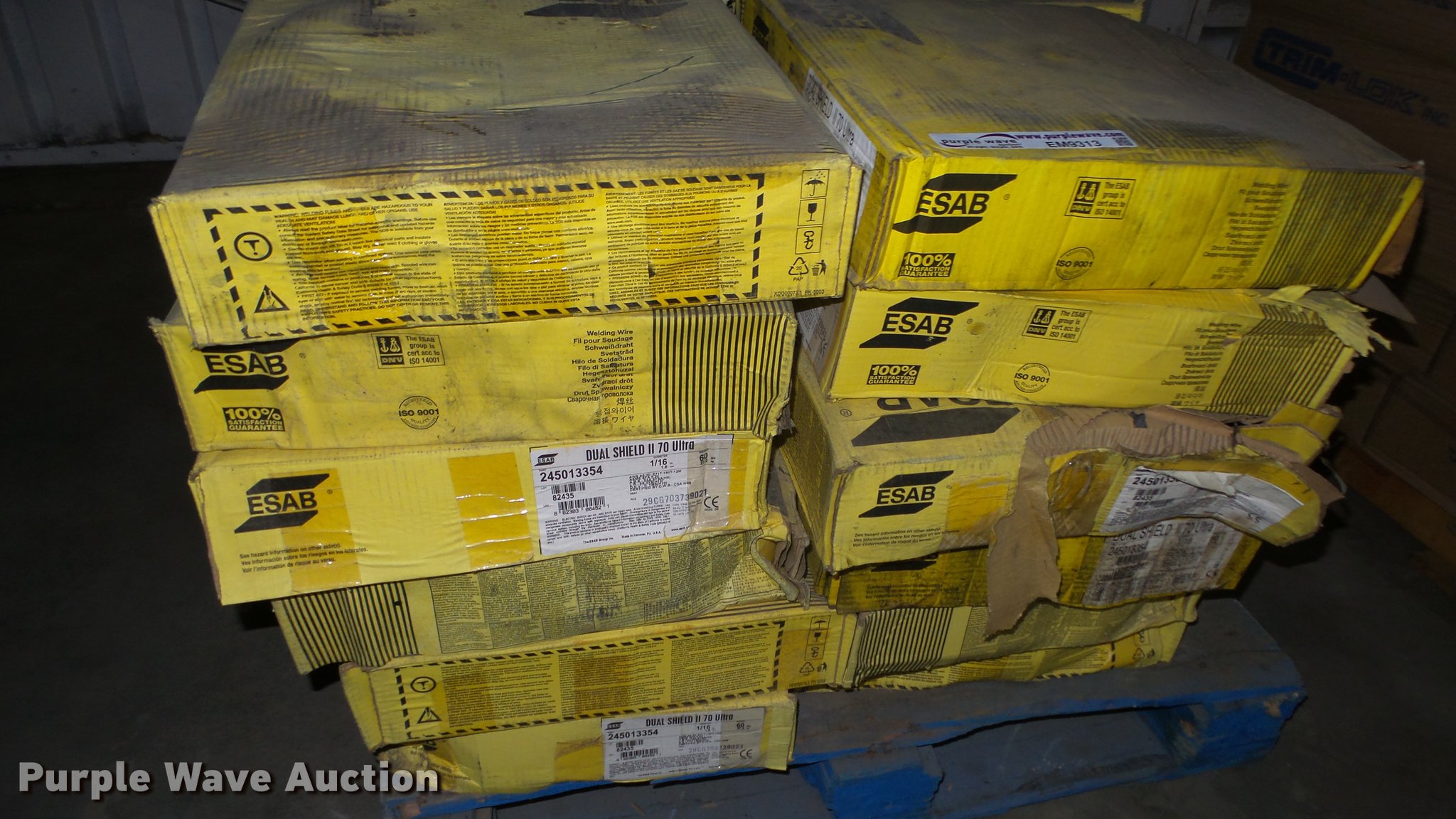 (24) boxes of Esab Dual Shield II 70 Ultra welding wire in Wichita, KS ...