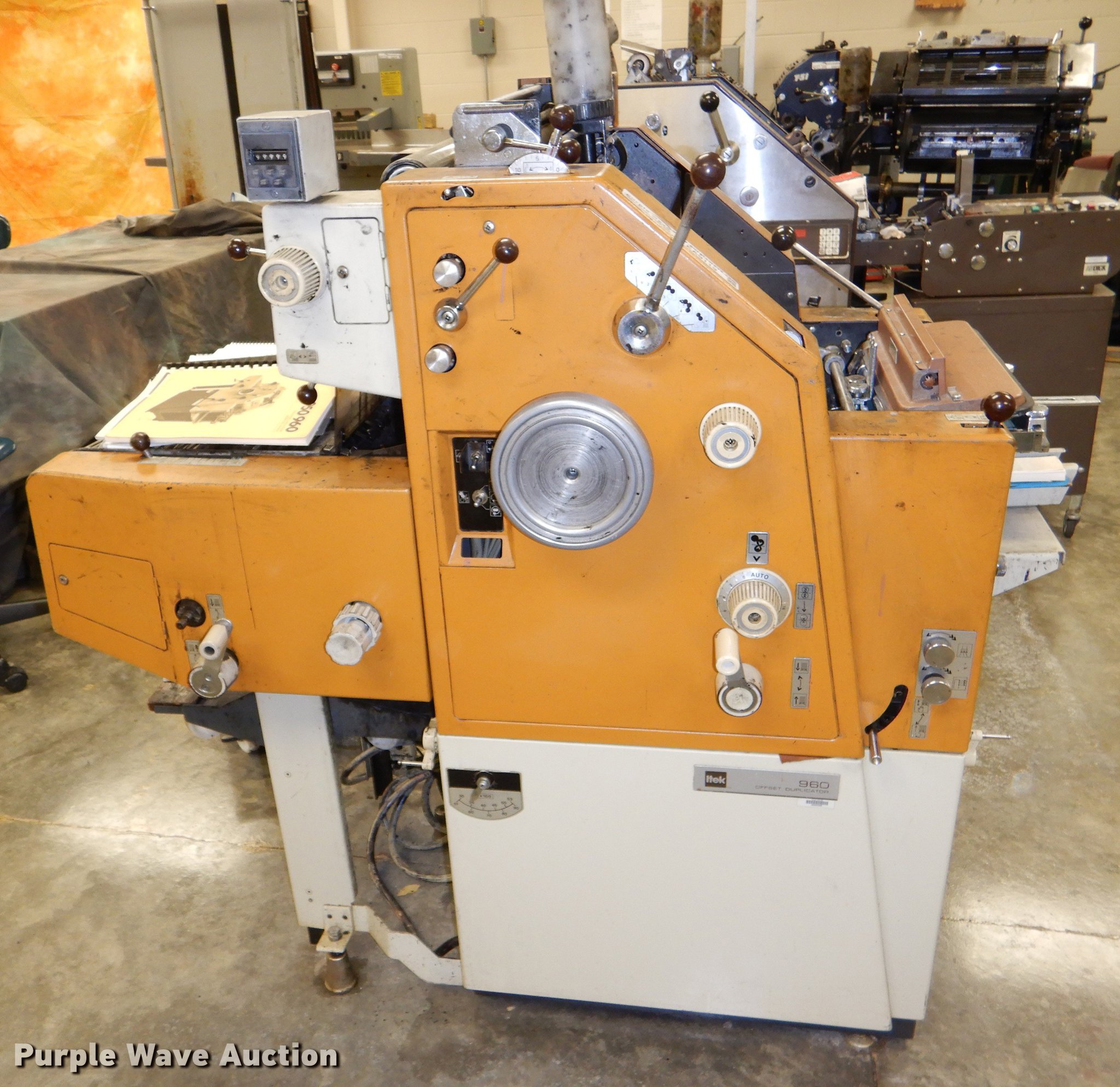 Itek 960 offset duplicator press in Kansas City, KS | Item EA9119 sold ...
