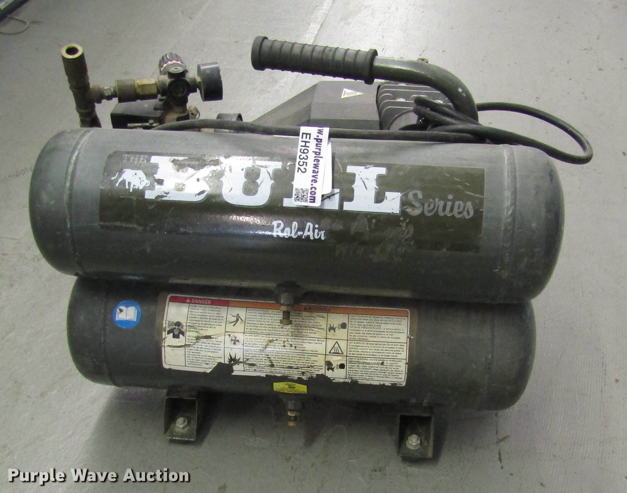 Bull Rol MK246 air compressor in Russell, KS | Item EH9352 sold ...