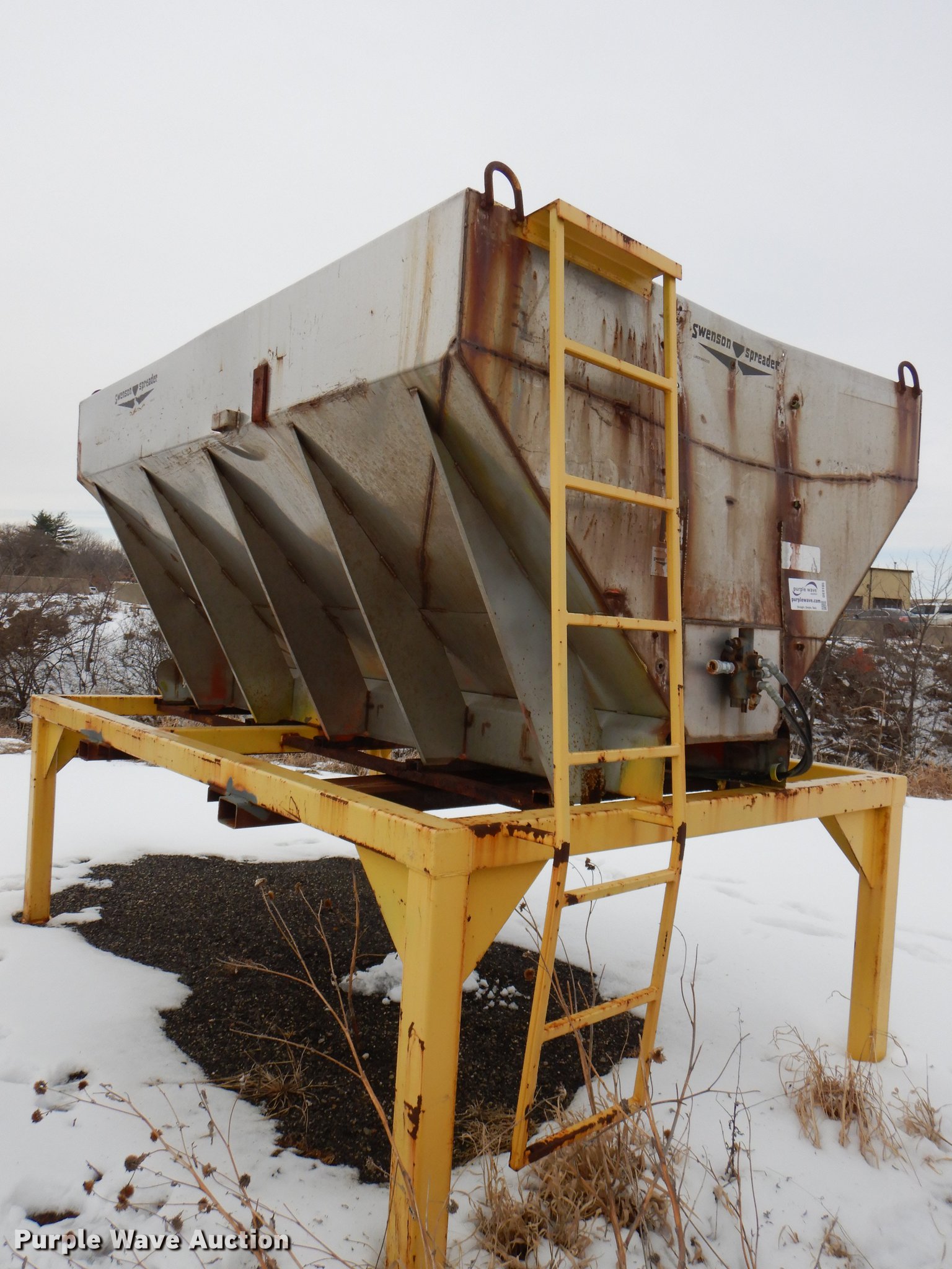 Shop built stainless steel salt conveyor hopper in Topeka, KS | Item ...