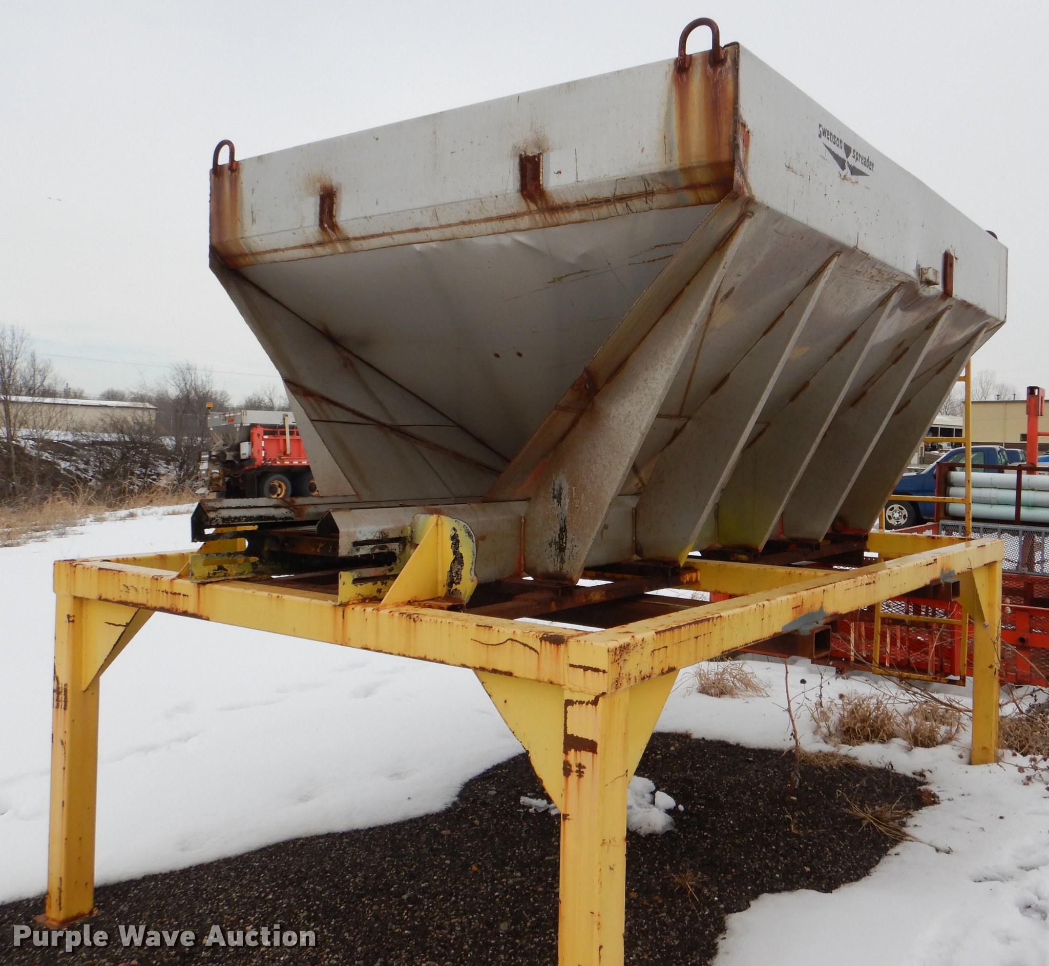 Shop built stainless steel salt conveyor hopper in Topeka, KS | Item ...