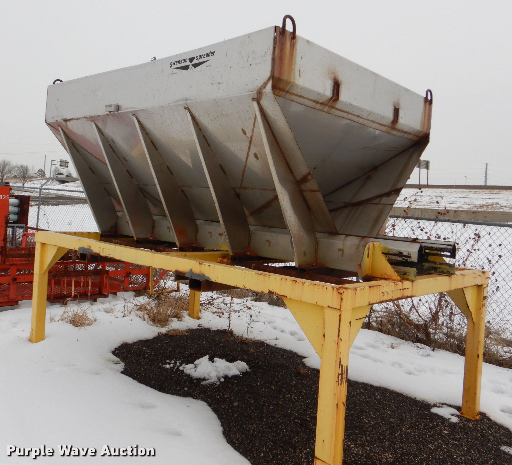 Shop built stainless steel salt conveyor hopper in Topeka, KS | Item ...