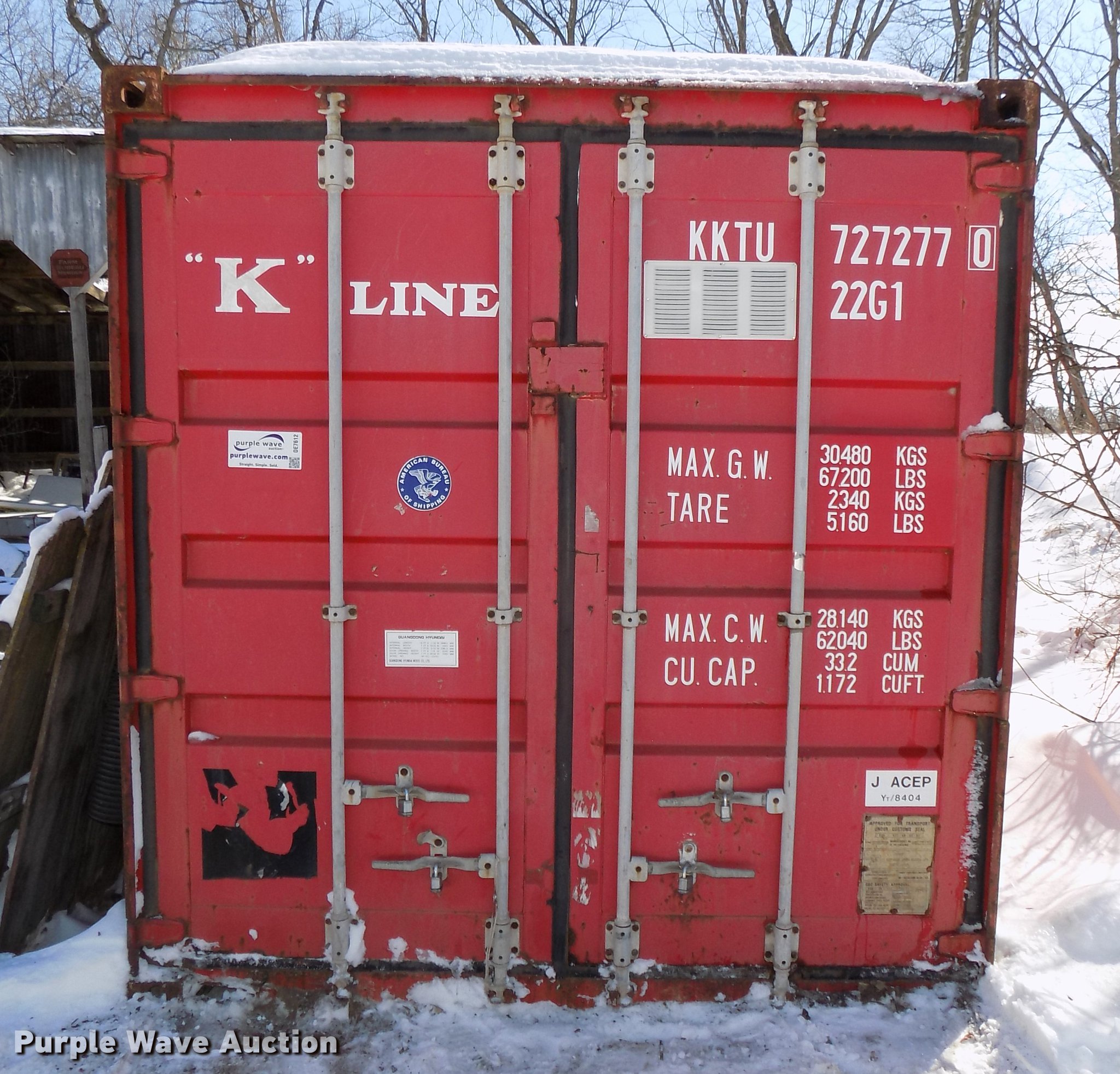 K-Line storage container in Red Oak, IA | Item DE7612 sold | Purple Wave