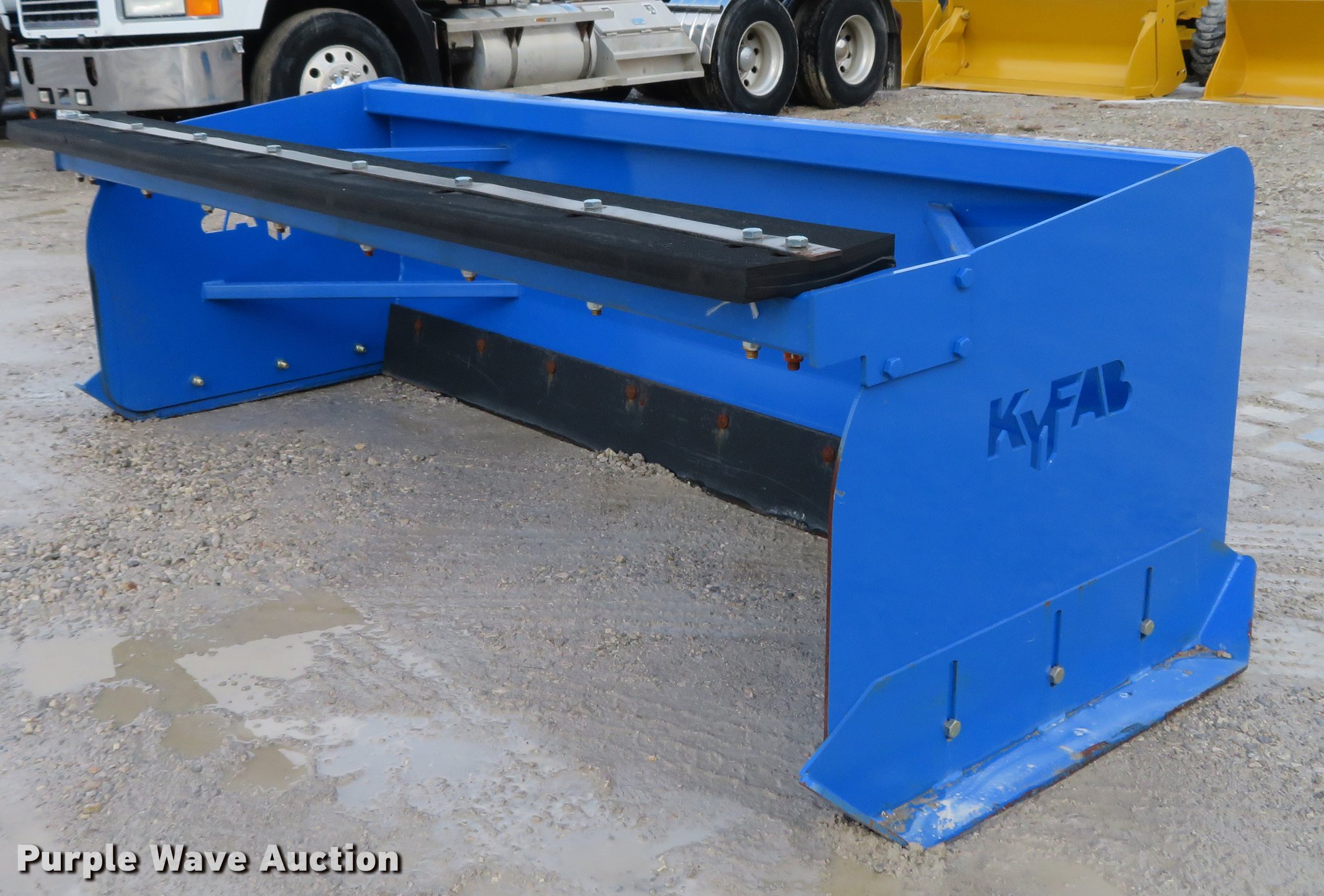 Kyfab 8'W snow pusher in Fenton, MO | Item EV9582 sold | Purple Wave