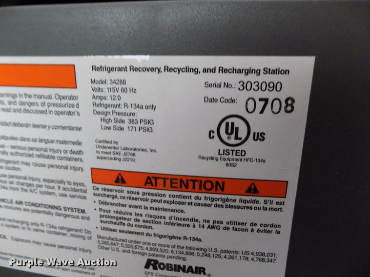 Robin Cooltech 34288 refrigerant recovery machine in Salina, KS | Item ...