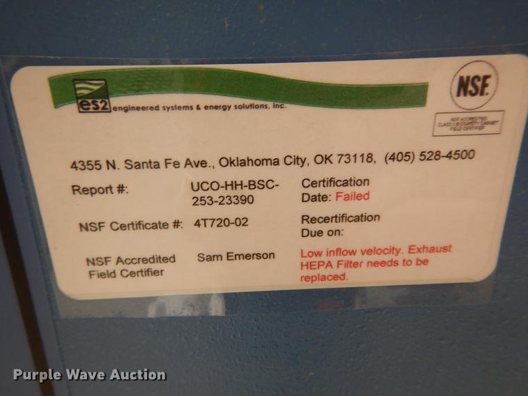 Nuaire biological safety cabinet in Edmond, OK | Item FG9013 sold ...