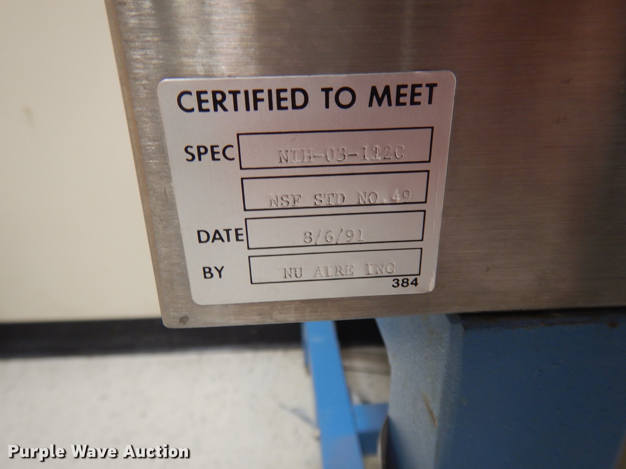 Nuaire biological safety cabinet in Edmond, OK | Item FG9013 sold ...