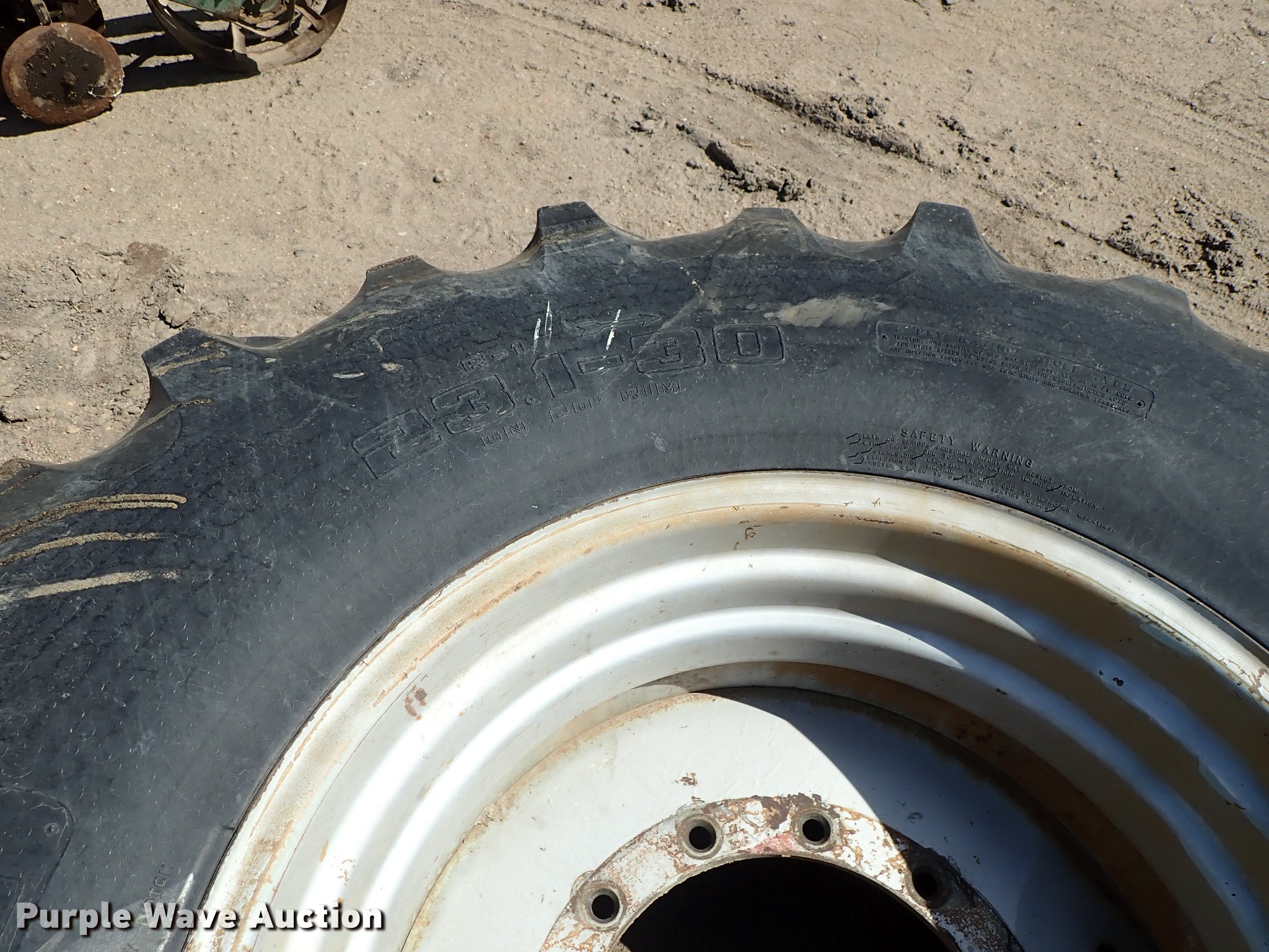 (2) 23.1-30 tires and wheels in Kinsley, KS | Item FN9838 sold | Purple ...