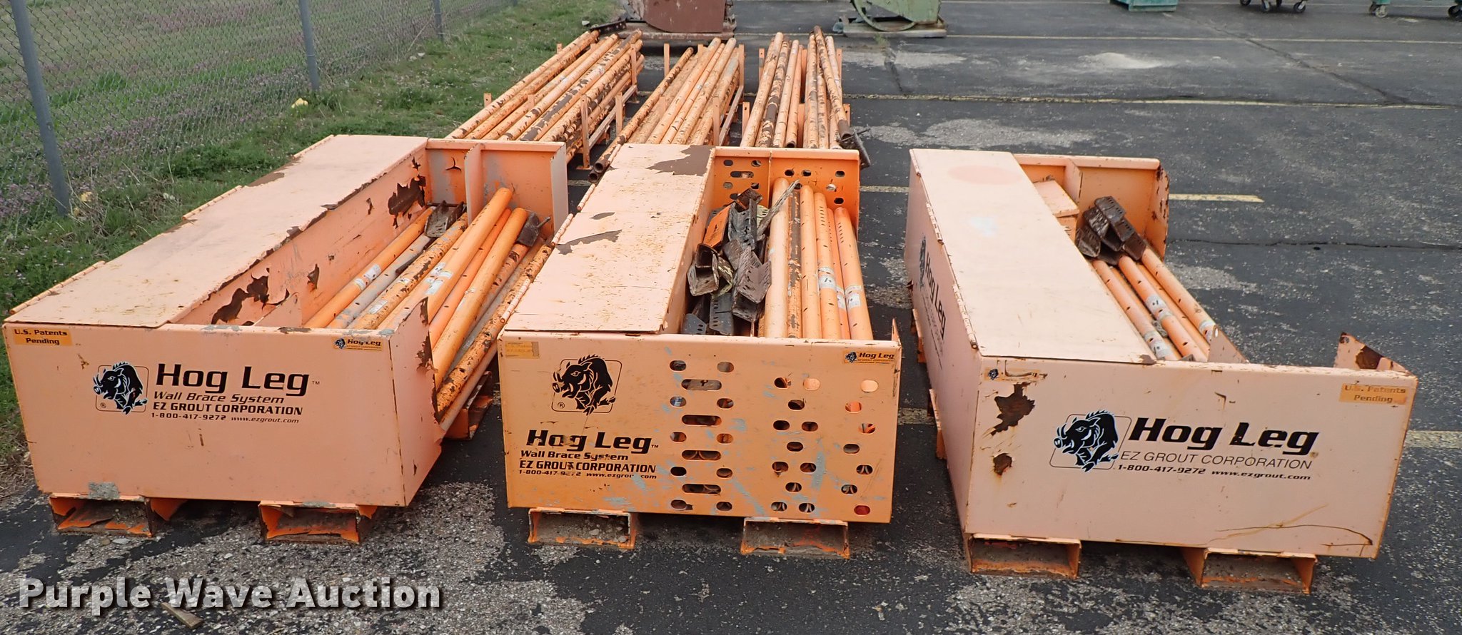 Hog Legs wall bracing system in Wichita, KS | Item FN9880 sold | Purple ...