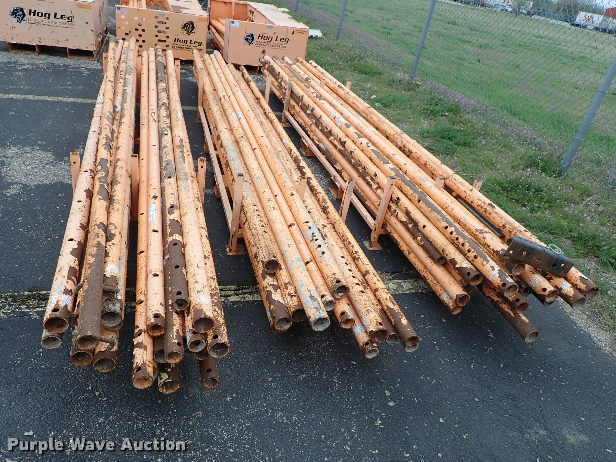 Hog Legs wall bracing system in Wichita, KS | Item FN9880 sold | Purple ...