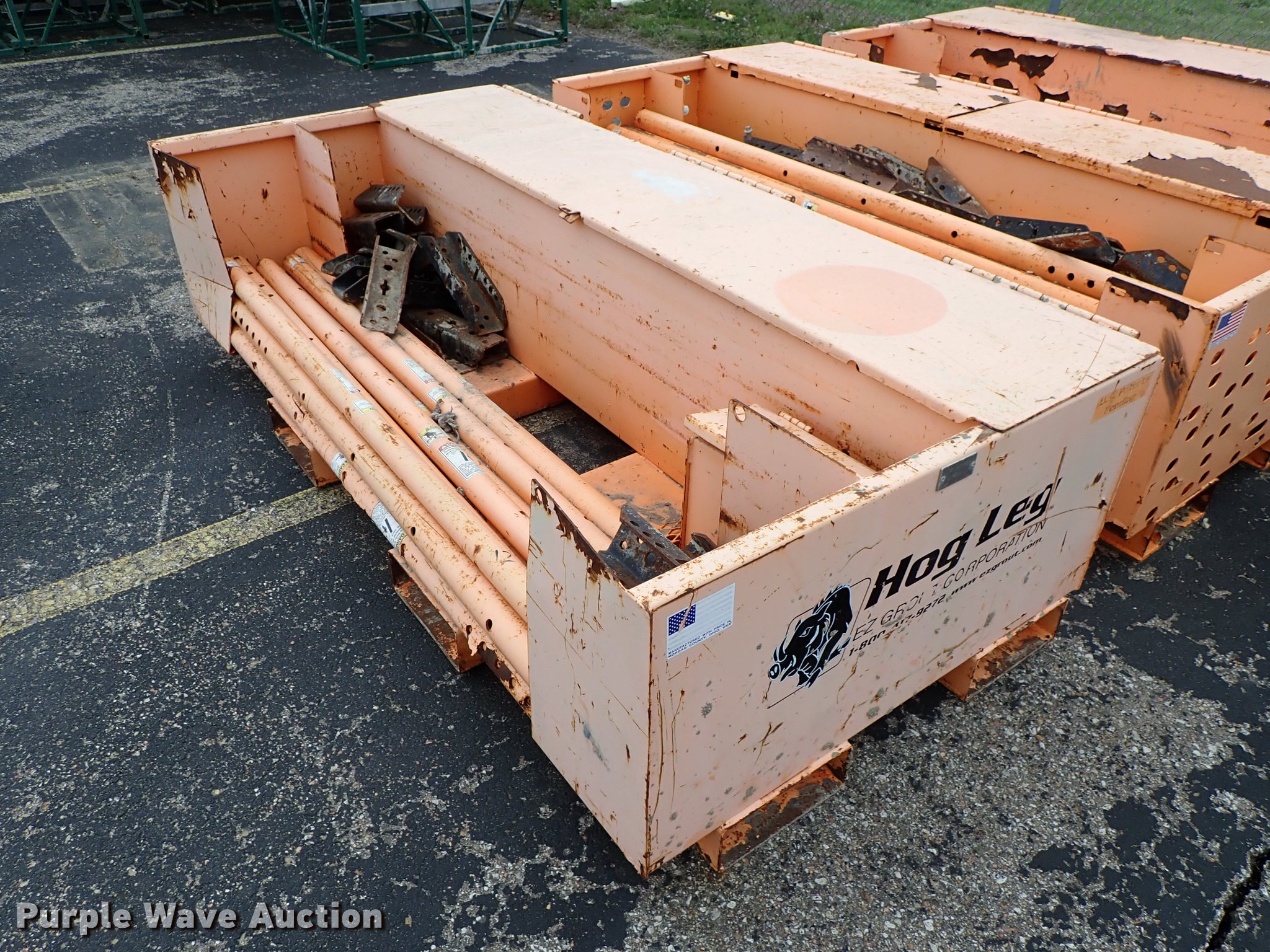 Hog Legs wall bracing system in Wichita, KS | Item FN9880 sold | Purple ...