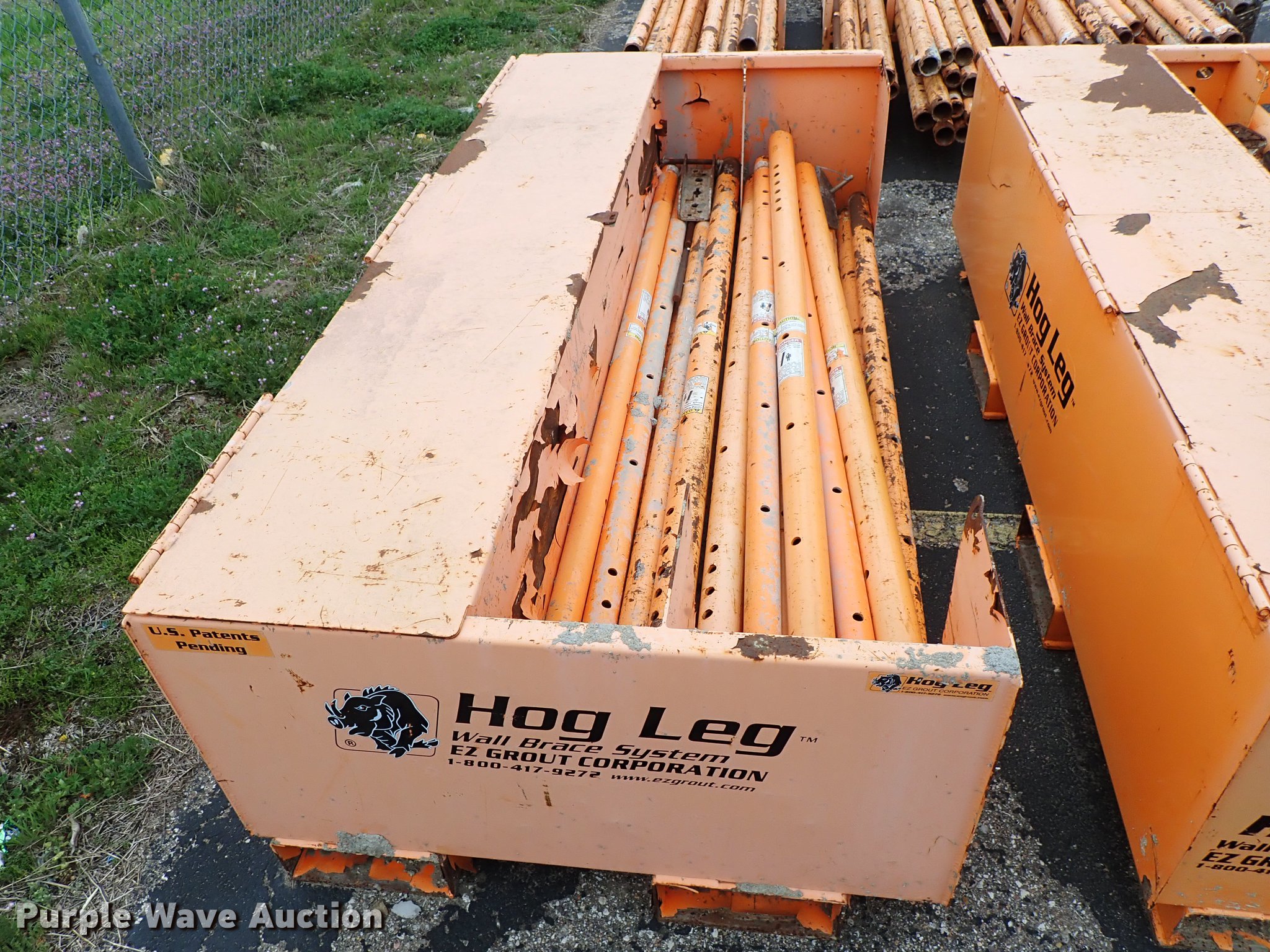 Hog Legs wall bracing system in Wichita, KS | Item FN9880 sold | Purple ...
