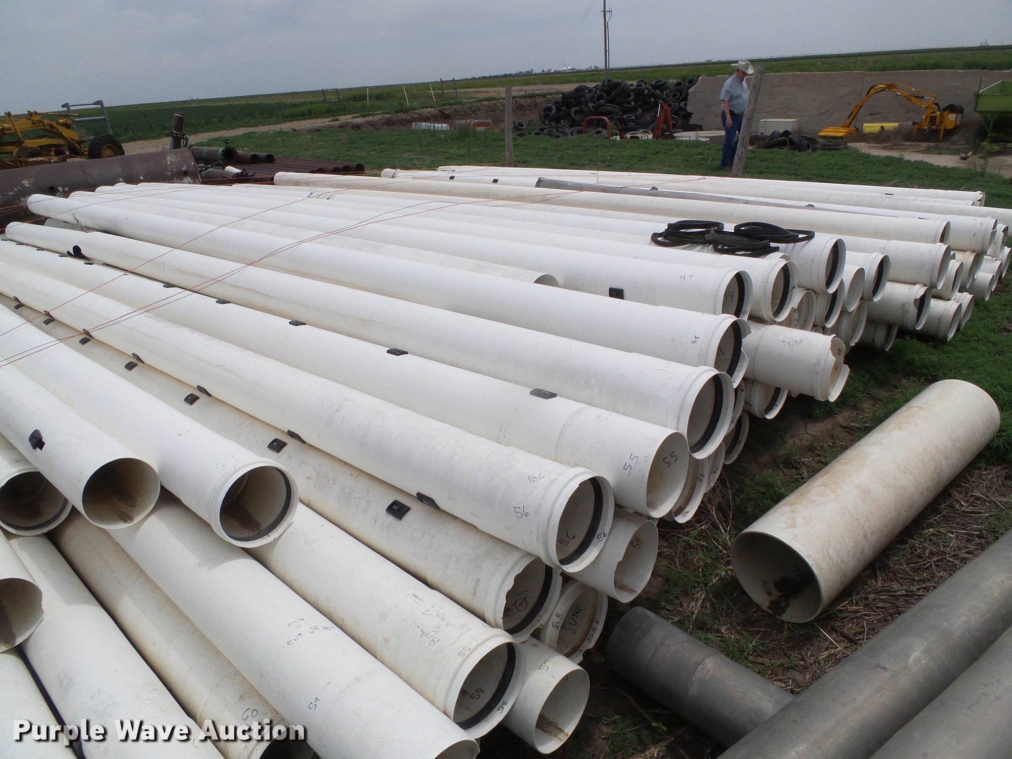 Approximately 80 PVC flood irrigation pipe in Satanta, KS | Item DC5189 ...