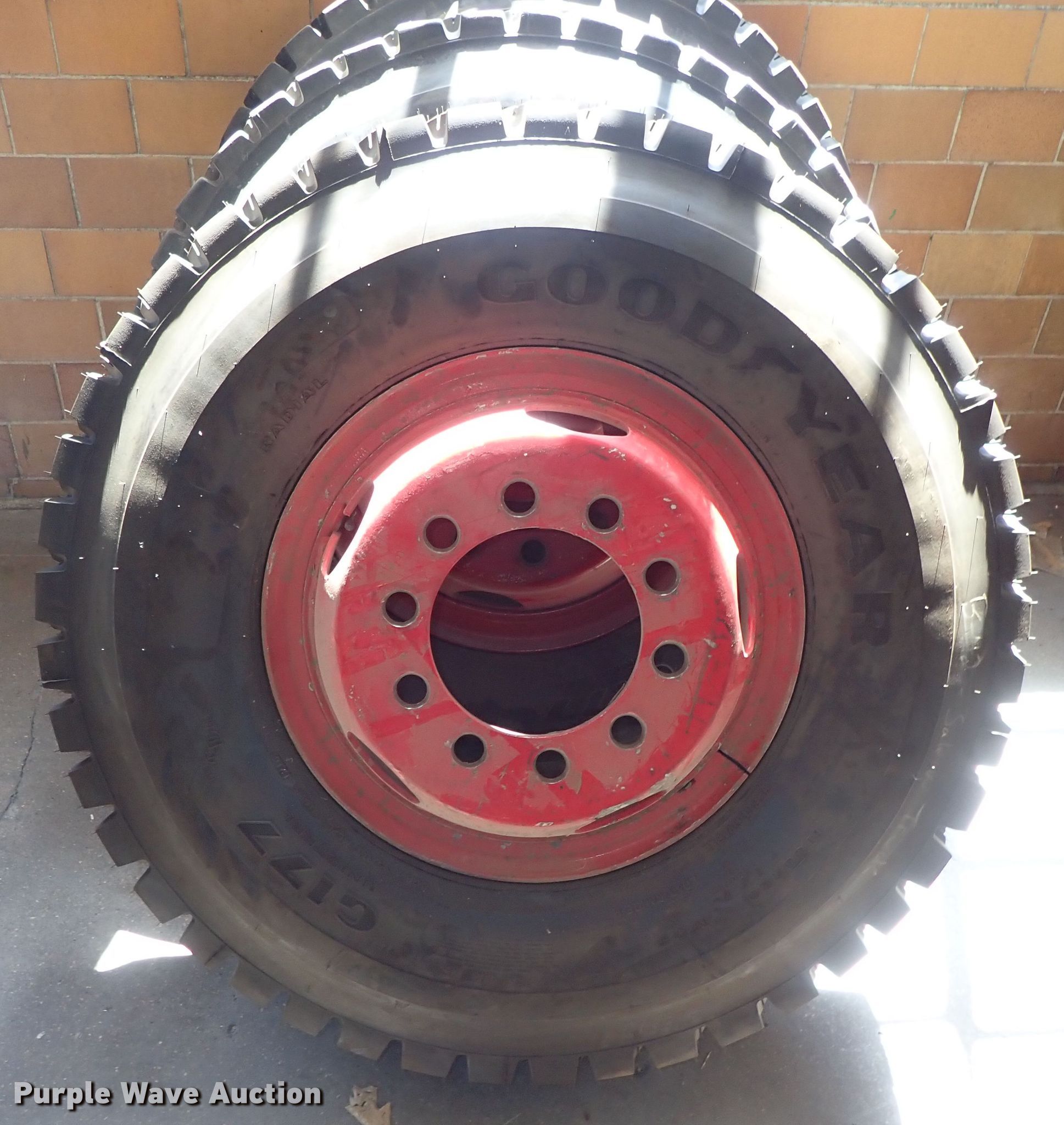 (3) Goodyear 11R20 tires and wheels in Hutchinson, KS | Item FB9117 ...