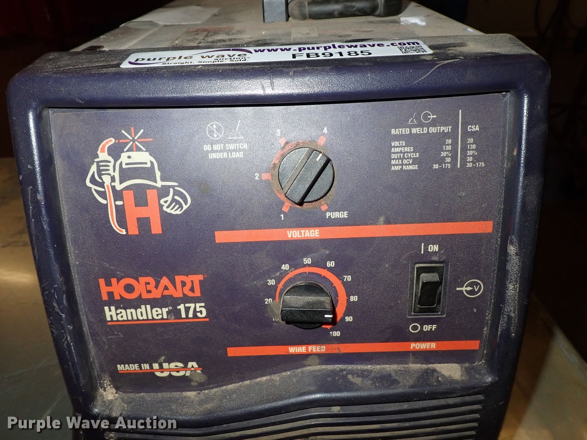 Hobart Handler 175 welder in Andale, KS | Item FB9185 sold | Purple Wave