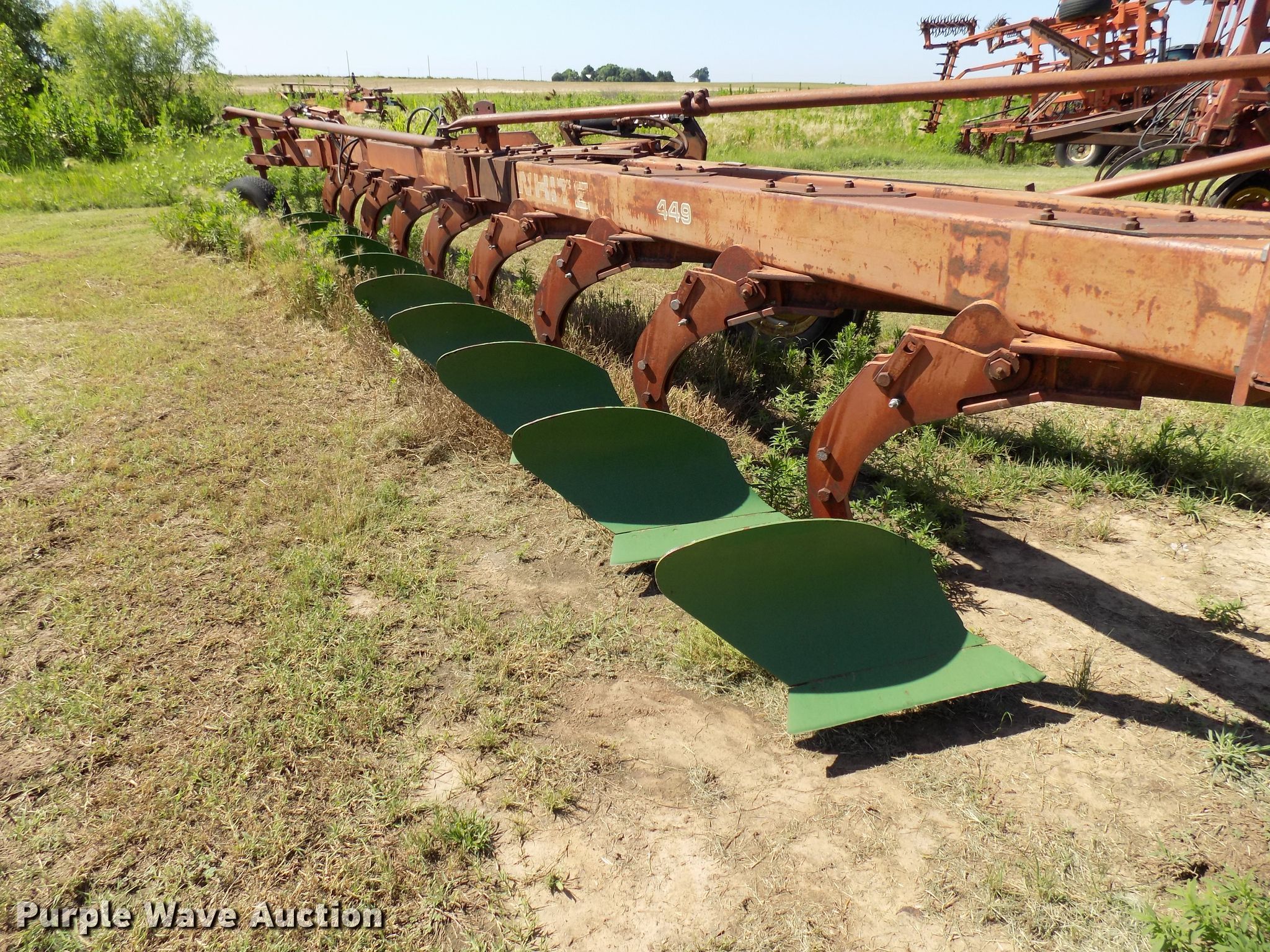 White 449 nine bottom plow in Drummomd, OK | Item FI9834 sold | Purple Wave