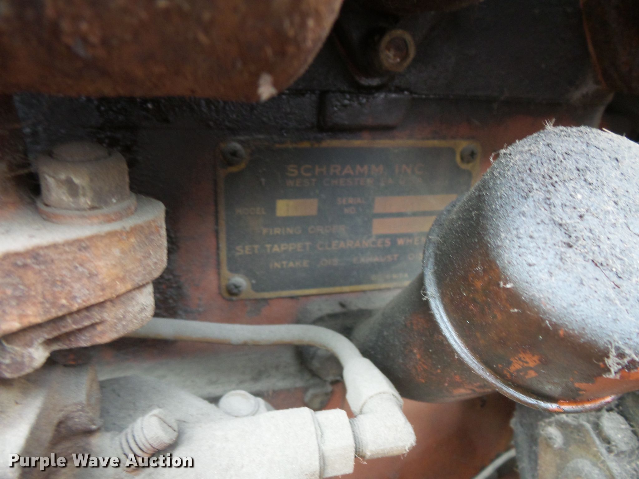 Schramm 125 air compressor in Clinton, IA | Item FM9495 sold | Purple Wave