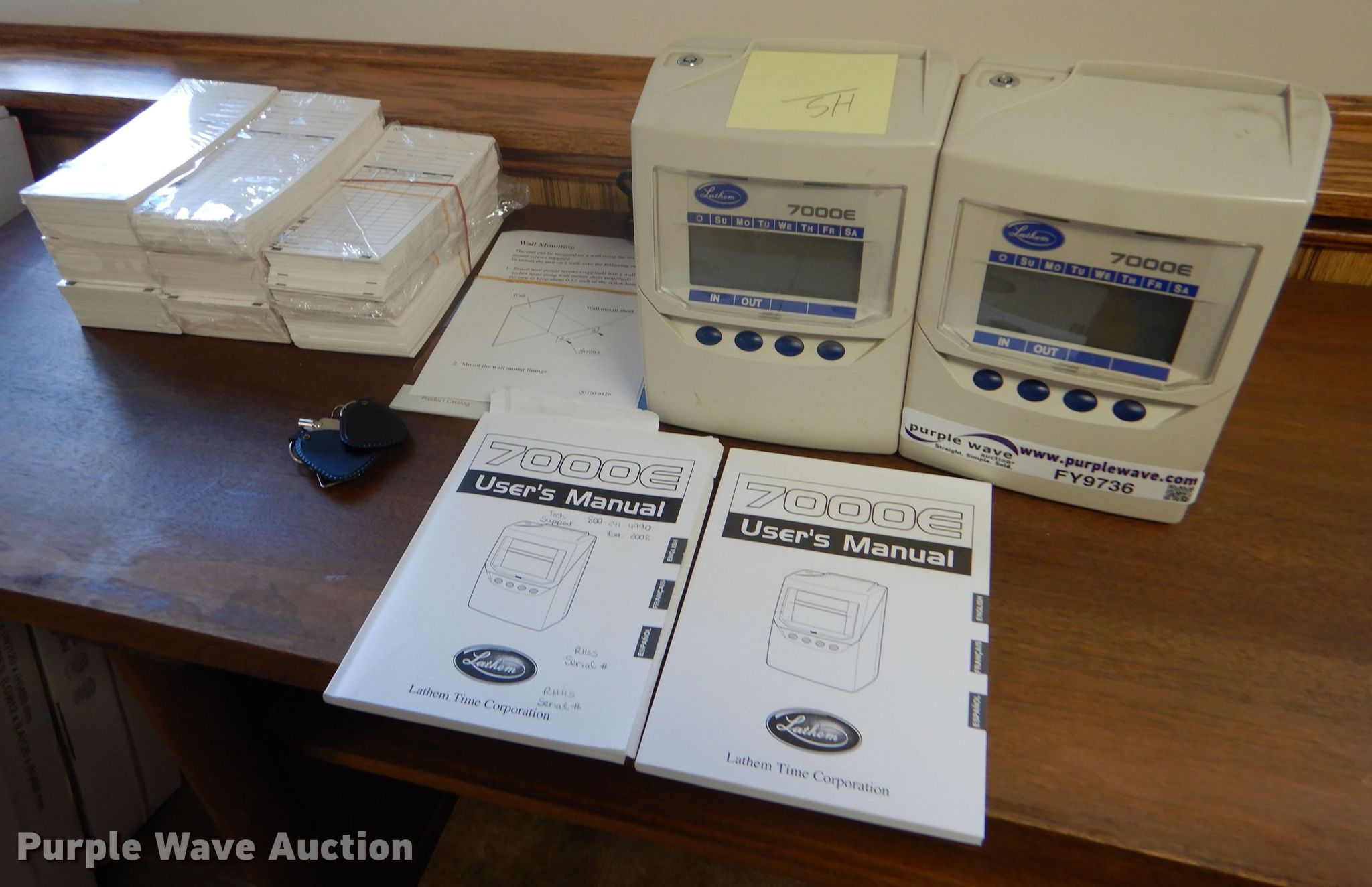 Lathem 7000E time clock system in Mankato, KS | Item FY9736 sold ...