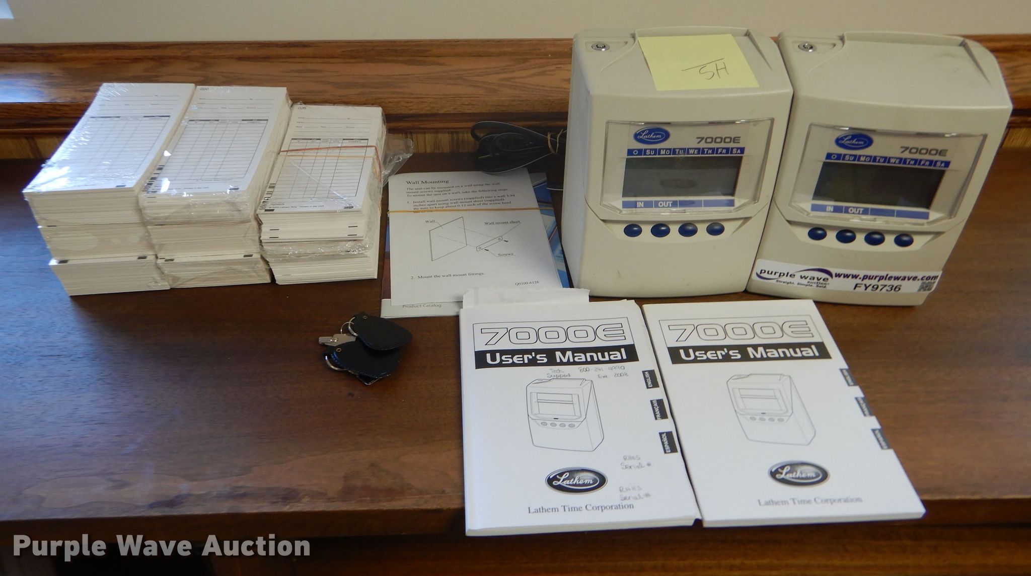 Lathem 7000E time clock system in Mankato, KS | Item FY9736 sold ...