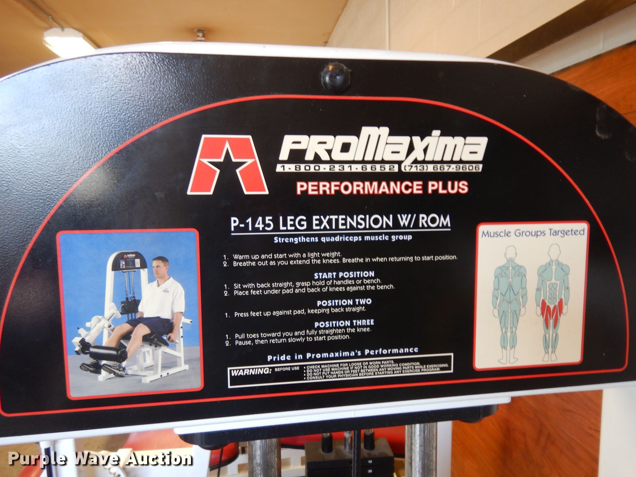 ProMaxima leg extension machine in Concordia, KS | Item GG9036 sold ...
