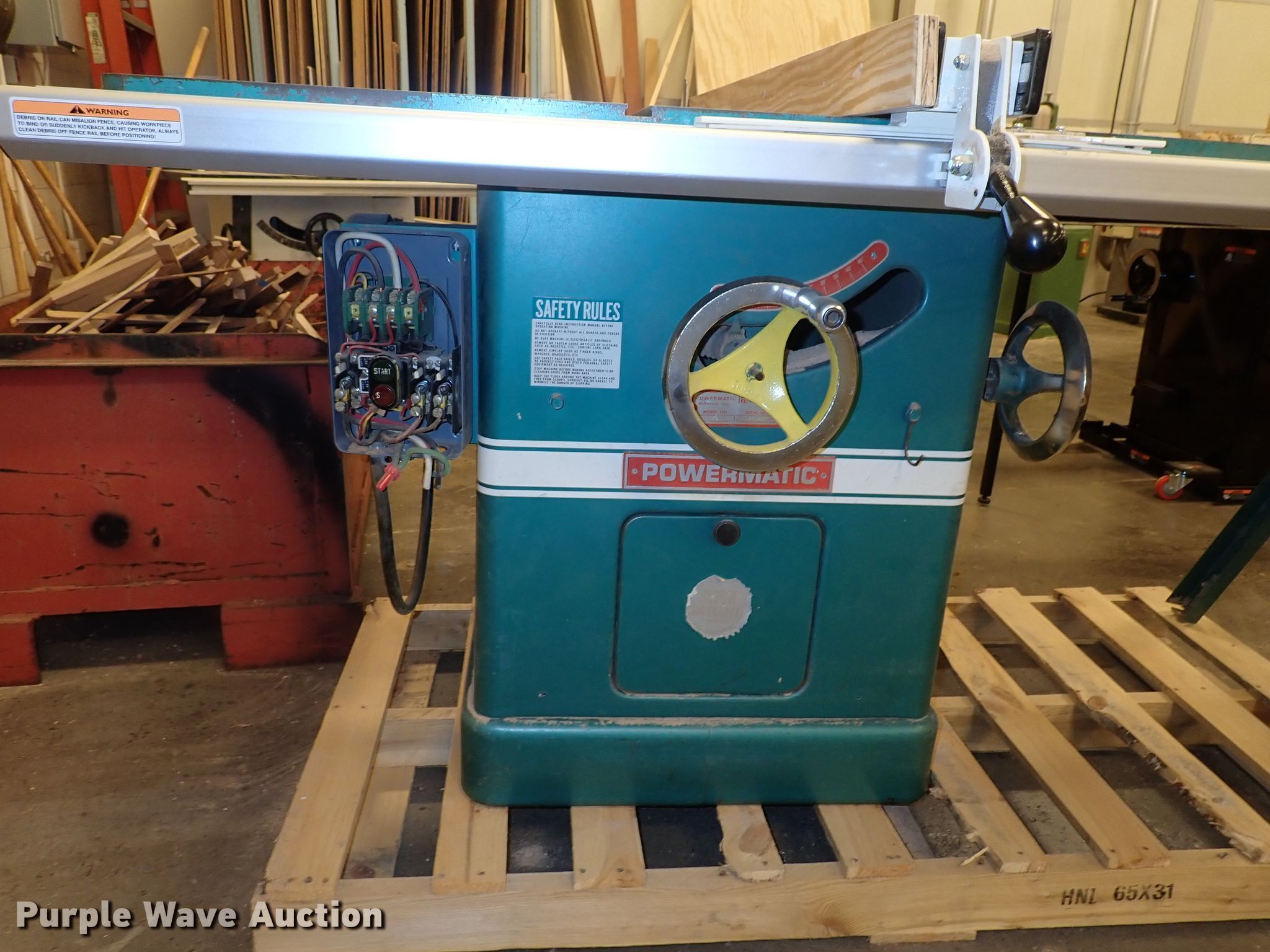 Powermatic 72 table saw in Hutchinson, KS | Item GB9412 sold | Purple Wave