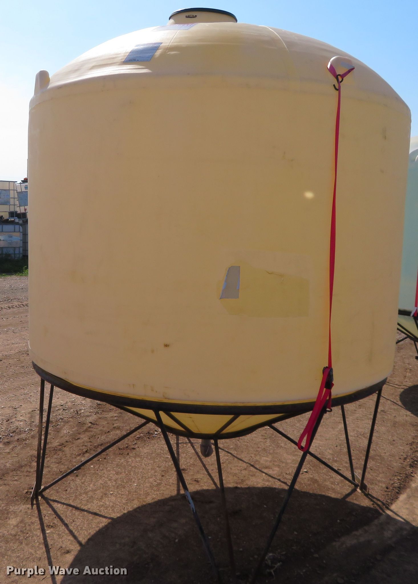 Cone bottom poly tank in Oxford, KS | Item EQ9295 sold | Purple Wave