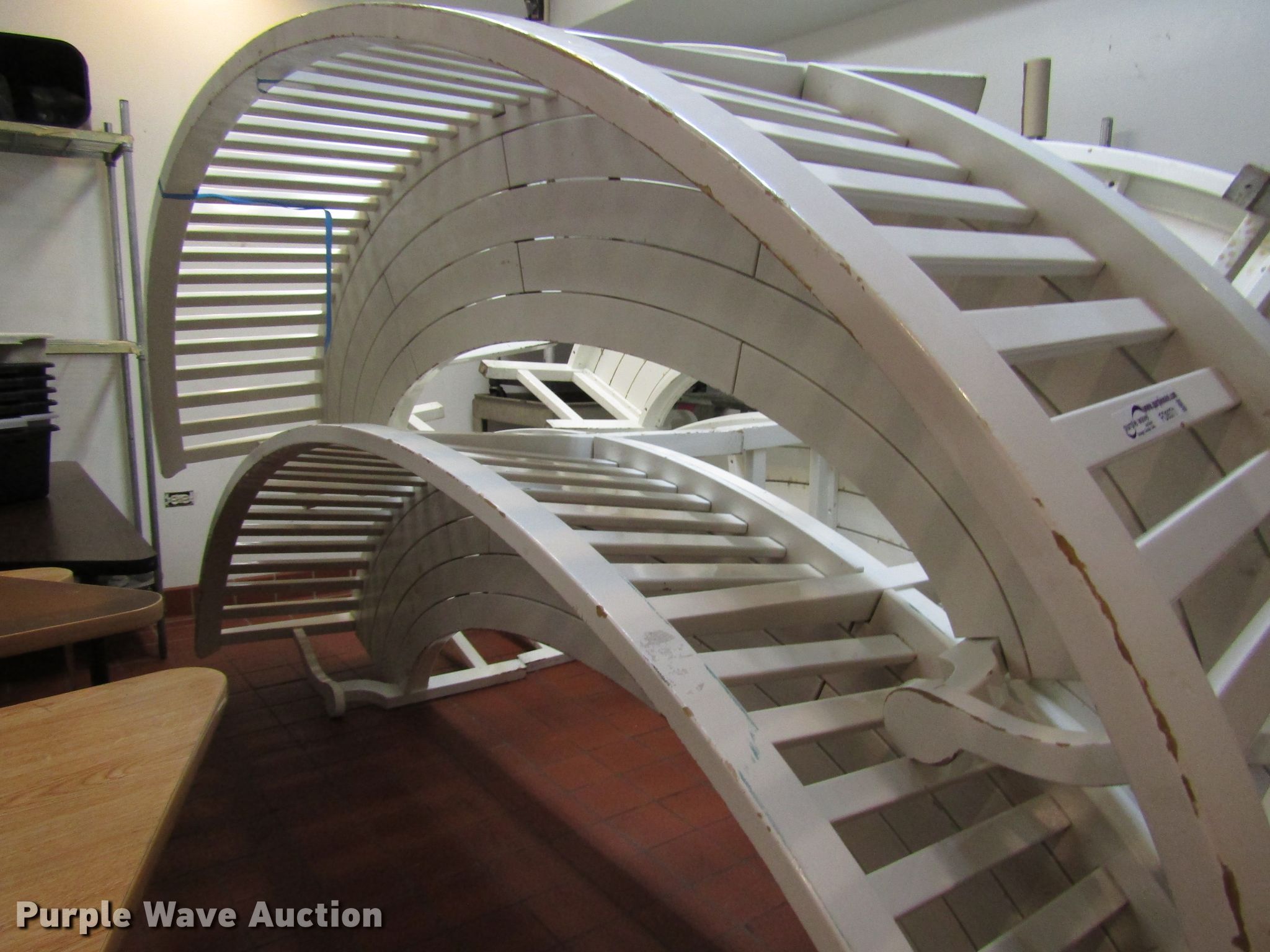 (4) half moon benches in Denver, CO | Item FO9371 sold | Purple Wave