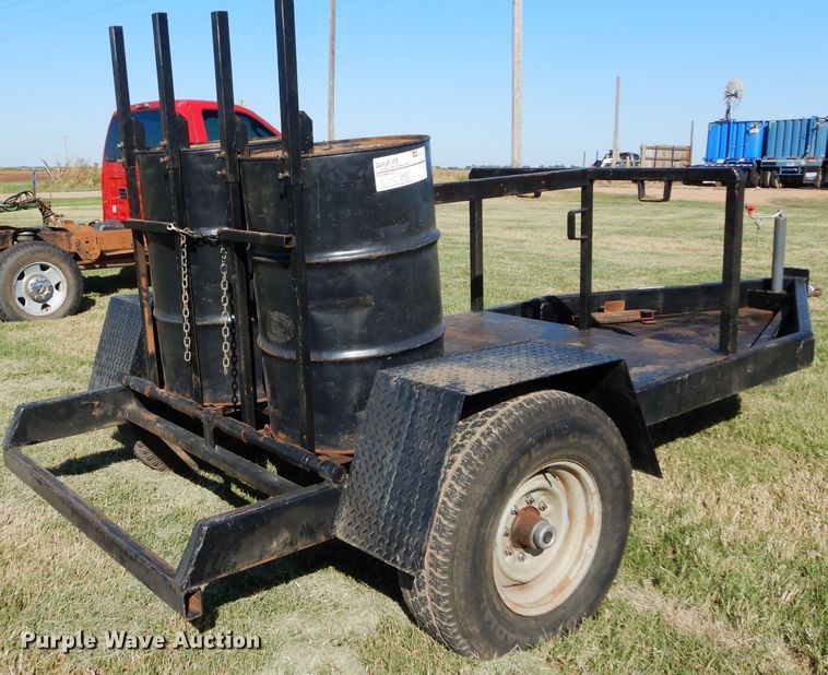 Shop built oil barrel trailer in Cherokee, OK | Item FK9859 sold ...